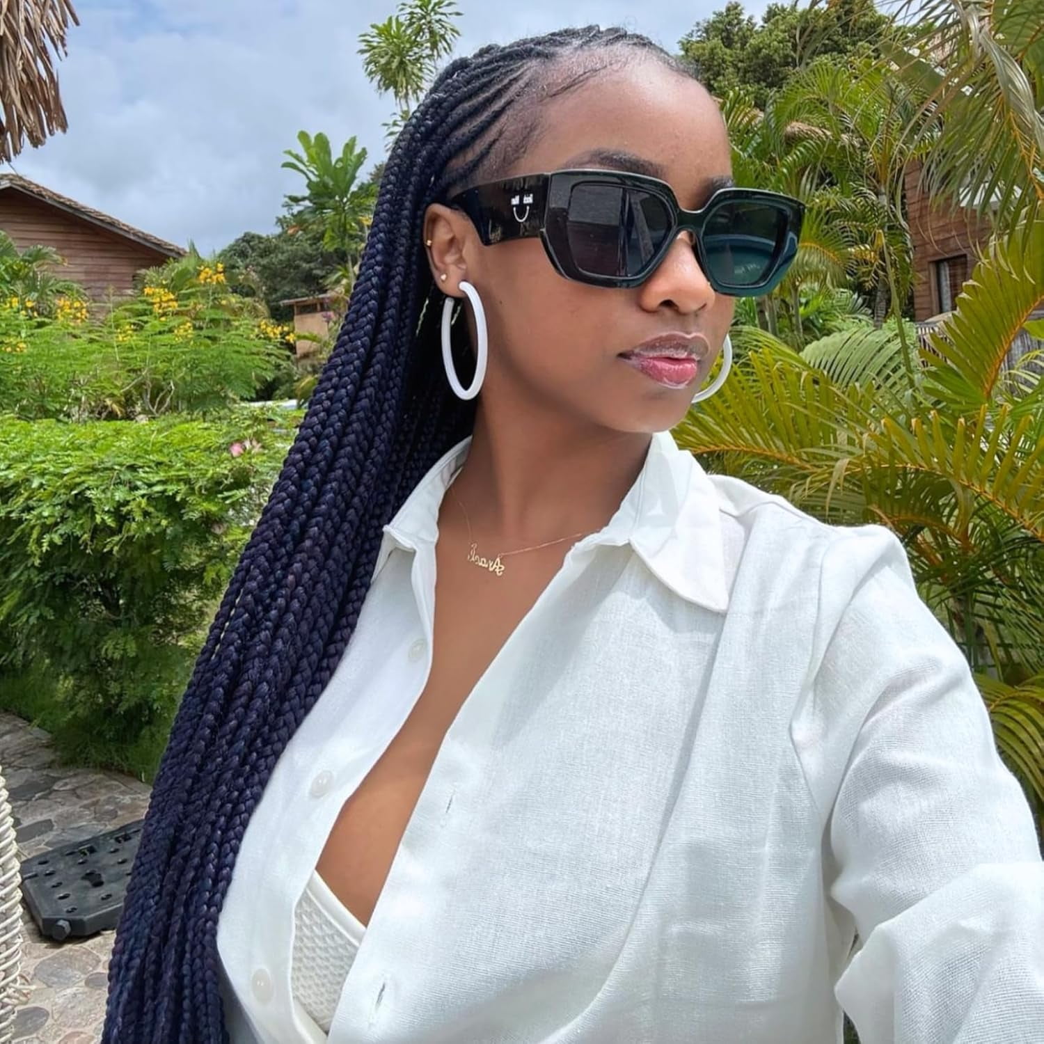 WEIF-Navy Blue Braiding Hair Pre stretched Box Braiding Hair Extensions ...
