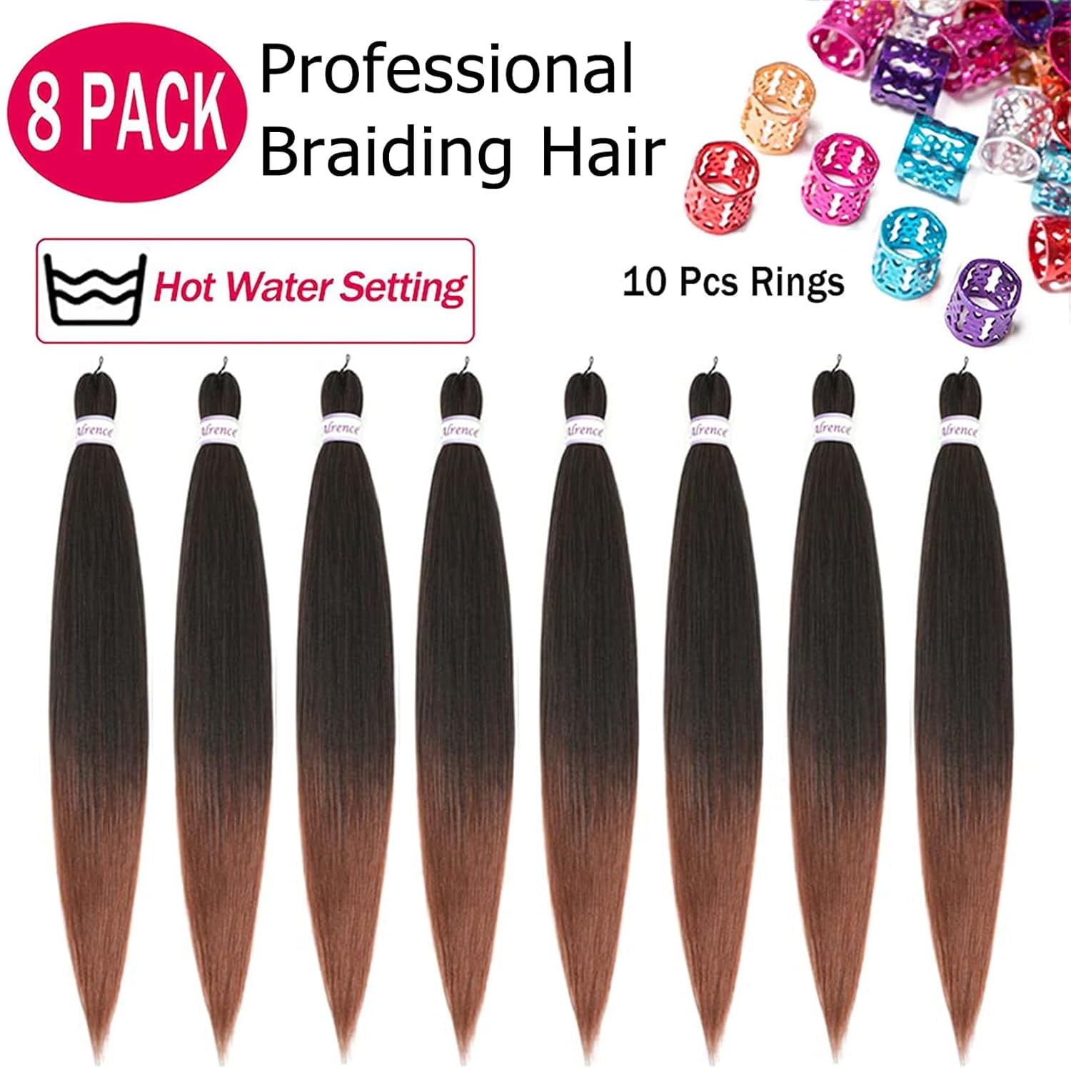 WEIF-Pre Stretched Braiding Hair Long Braid 30 Inch 8 Packs ...