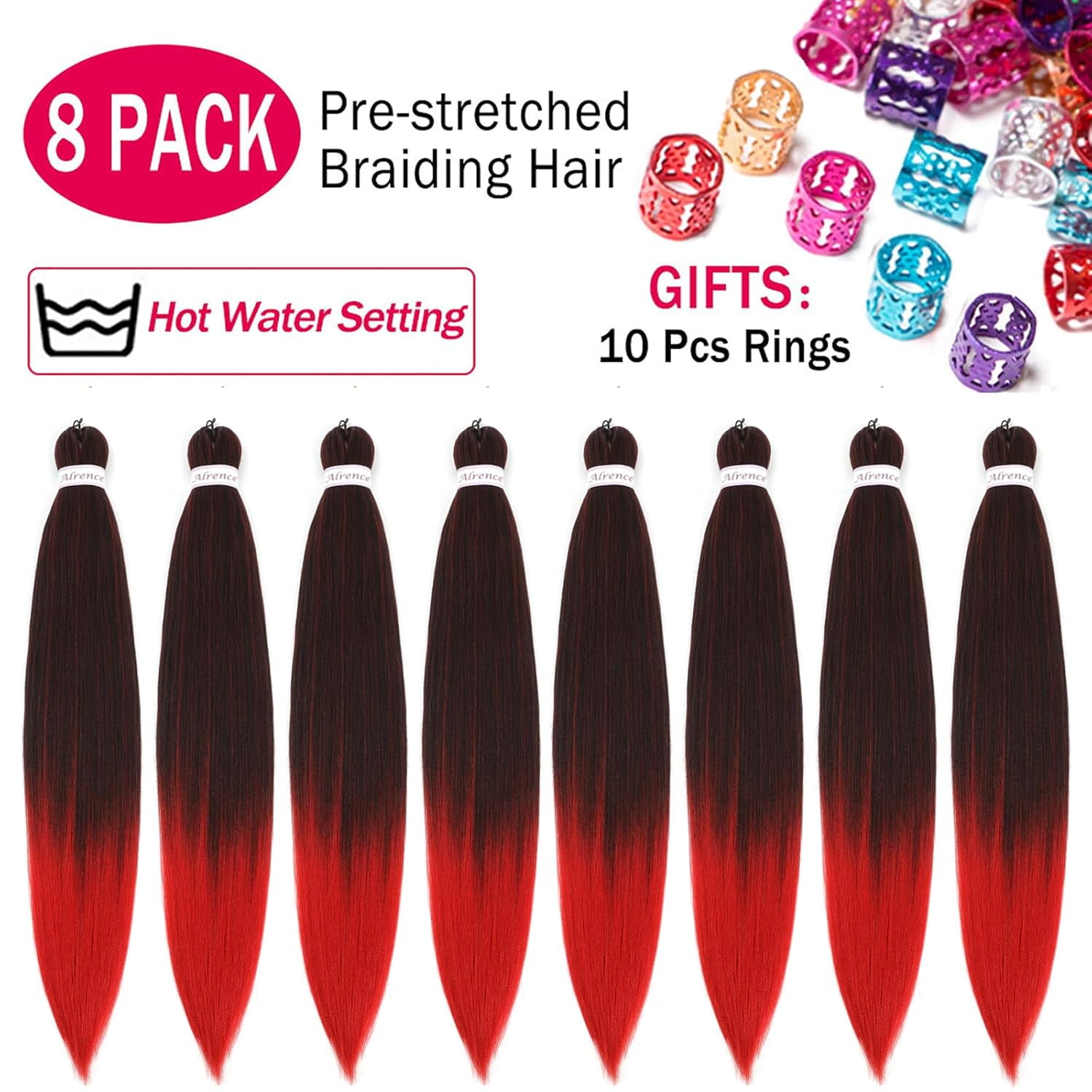 WEIF-Pre Stretched Braiding Hair Long Braid 30 Inch 8 Packs ...