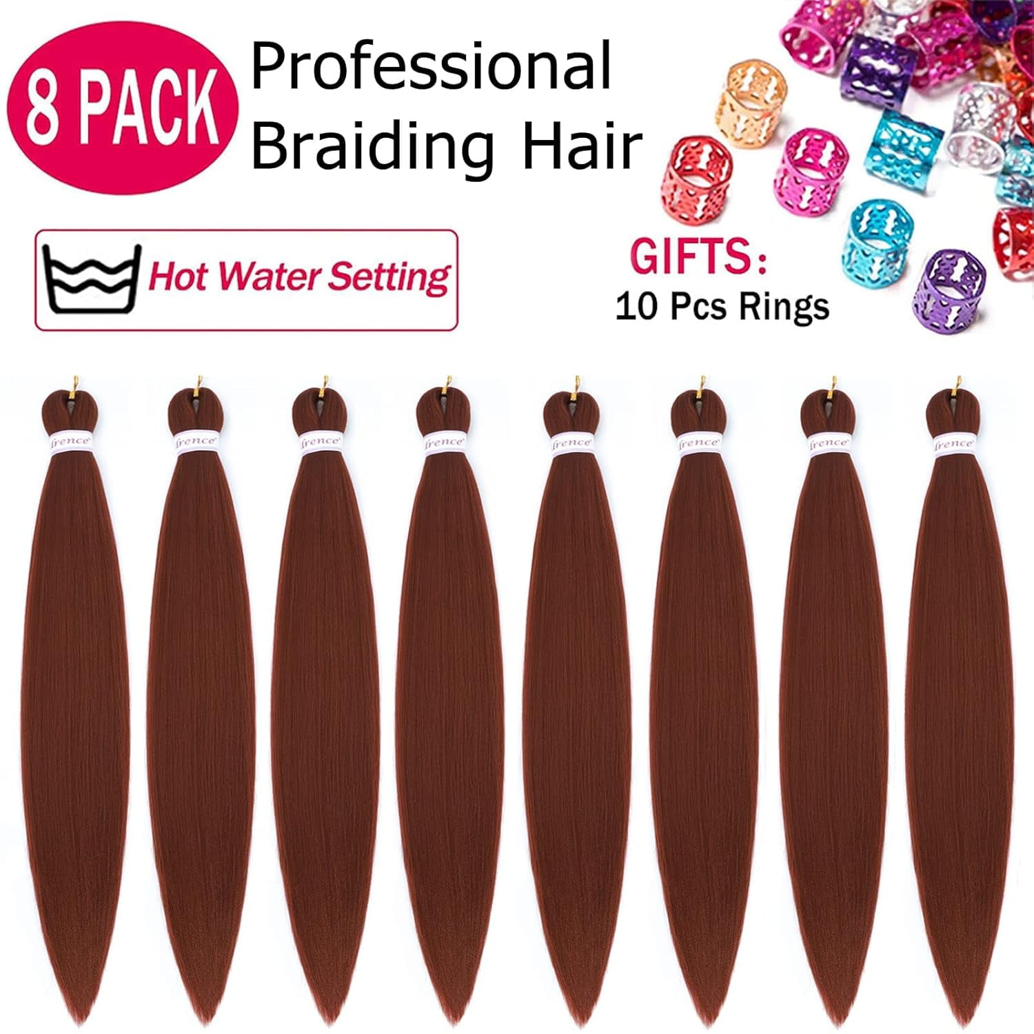 WEIF-Pre Stretched Braiding Hair Long Braid 30 Inch 8 Packs ...