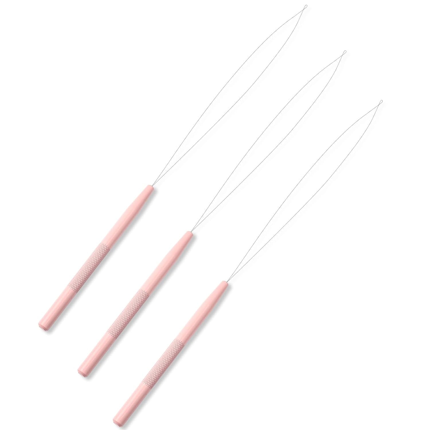 WEIF-Stainless Steel Hair Extension Loop Pulling Needle Hook Threader ...