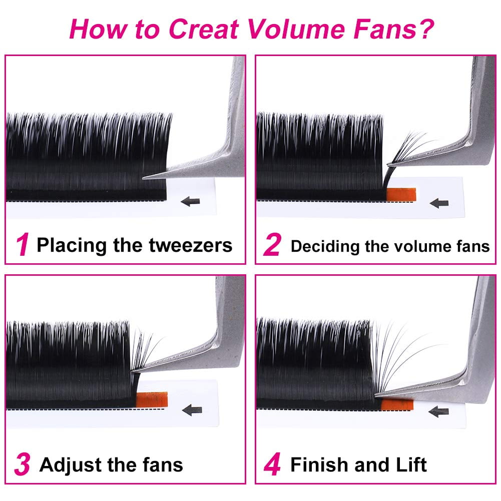 WEIF-Volume Lash Extensions Easy Fan Volume Lashes 0.05 0.07mm Mixed ...