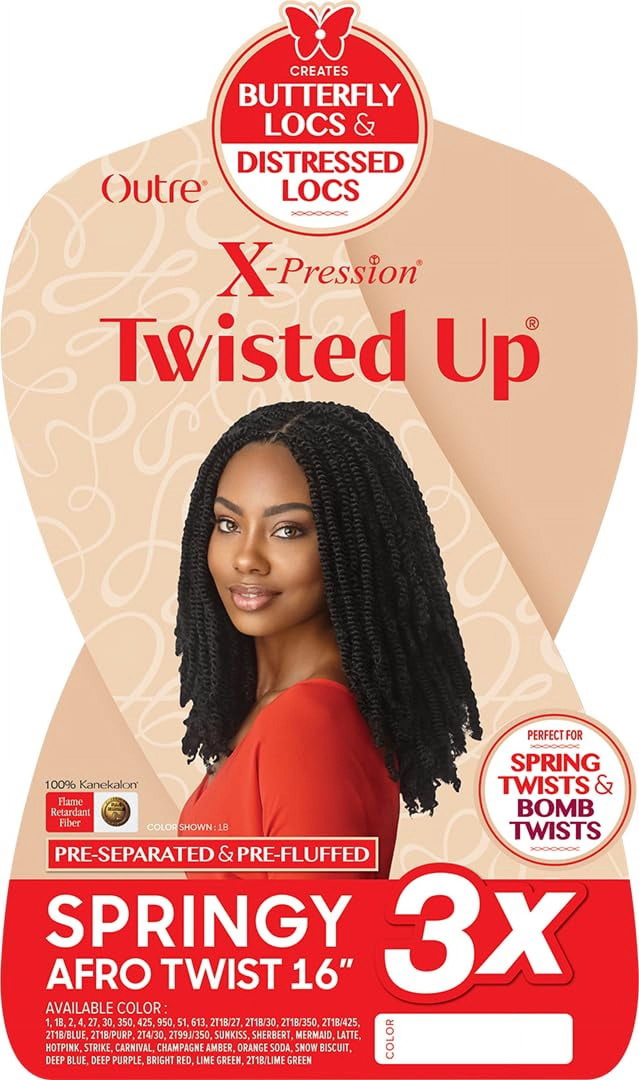 WEIF-X-Pression - Twisted Up - Springy Afro Twist 16" 3X (3 Pack, OFF ...