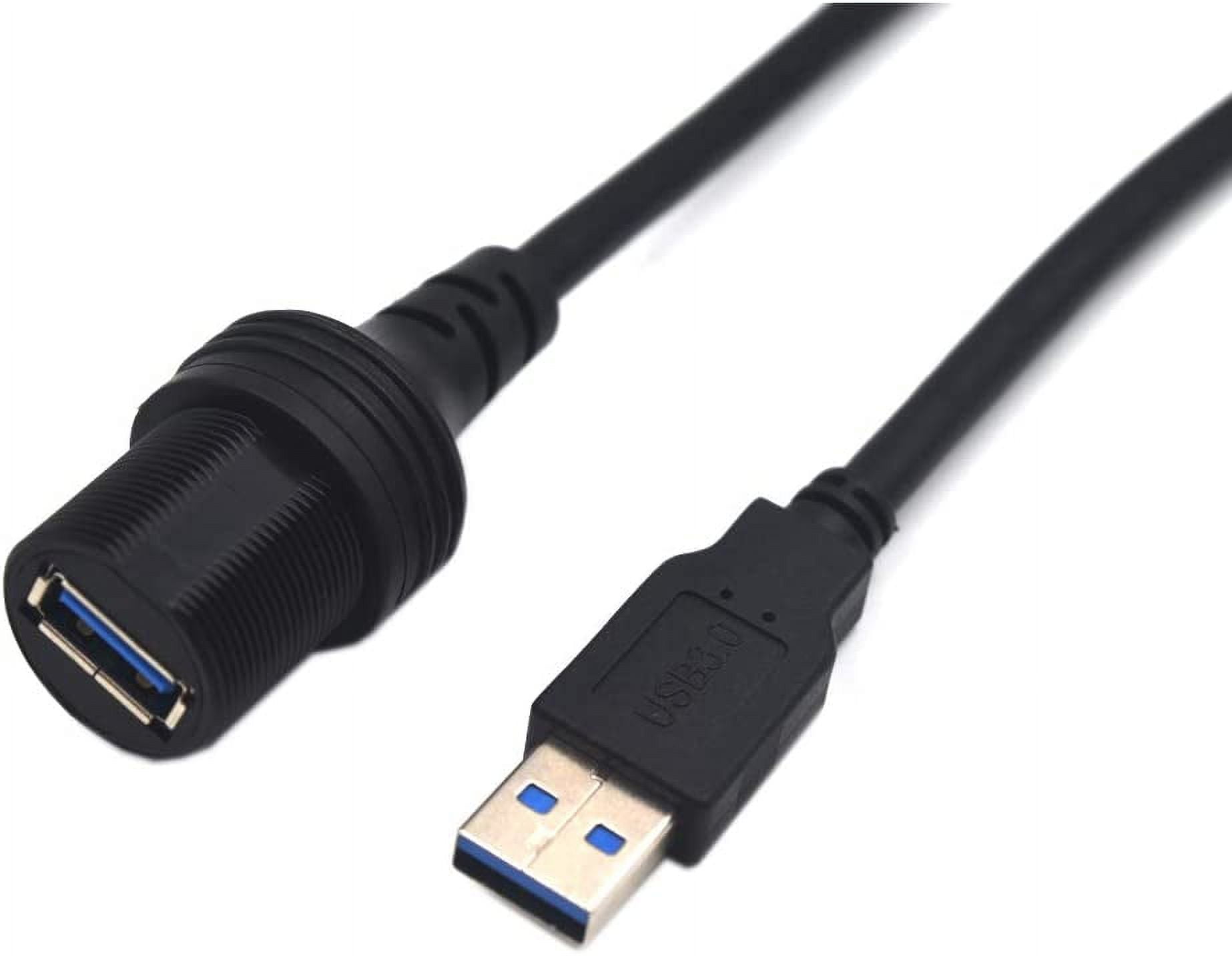 WEIFEI-0.3 Meter USB 3.0 Flush Mount Cable, 5Gbps 2A USB 3.0 Male to ...