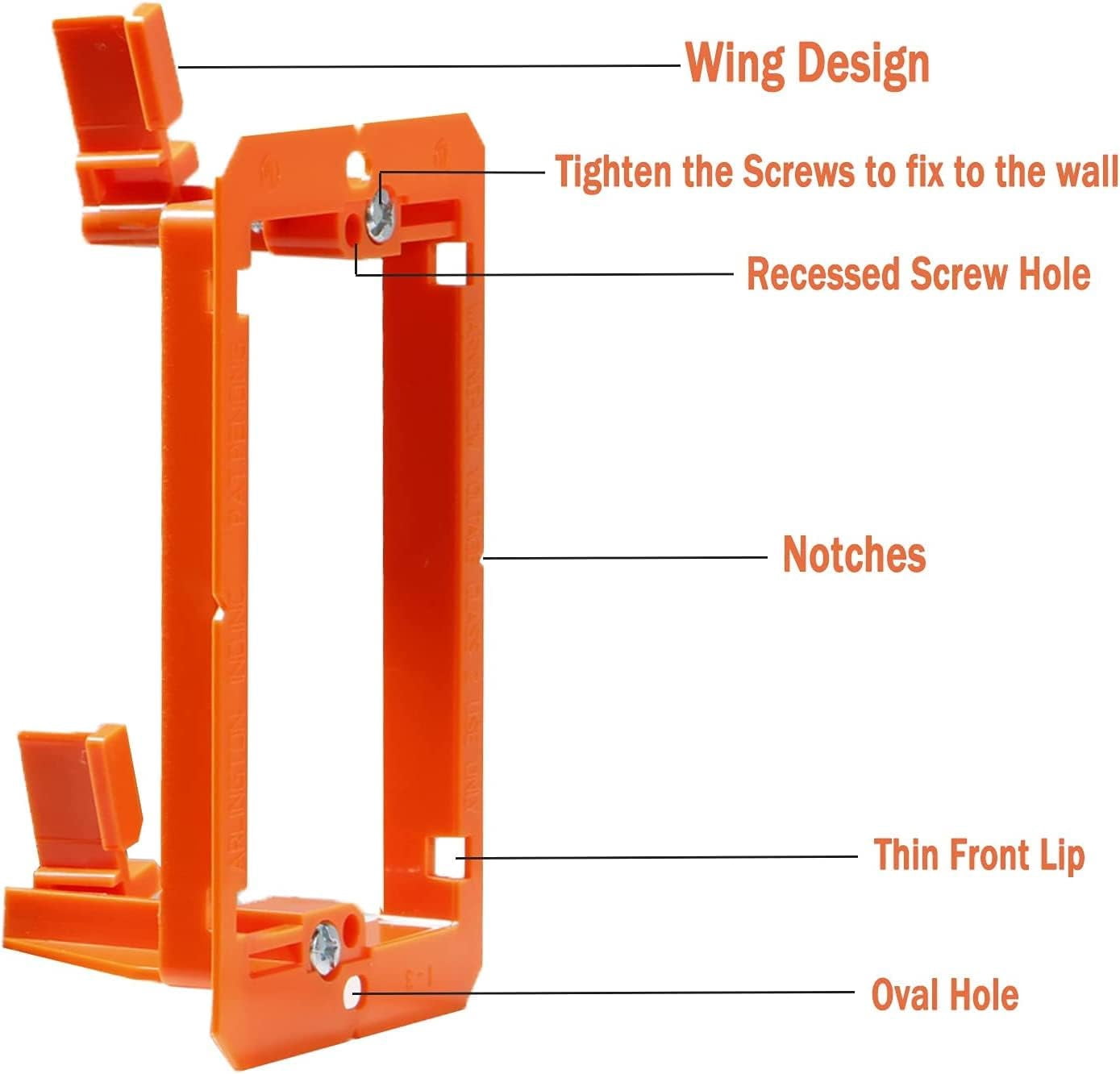 WEIFEI-1 Gang Low Voltage Mounting Bracket 10-Pack for Passing Though ...