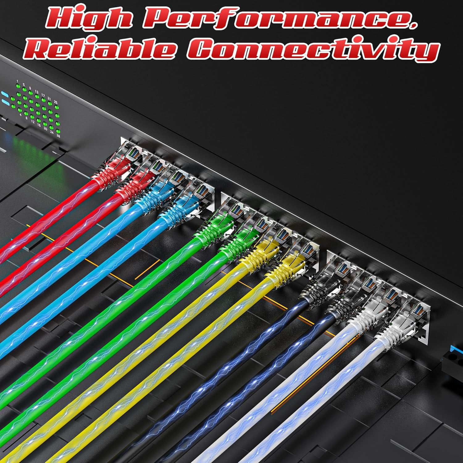 WEIFEI-15FT Cat6 Patch Cables 2 Pack, Solid Pure Copper Patch Cords ...