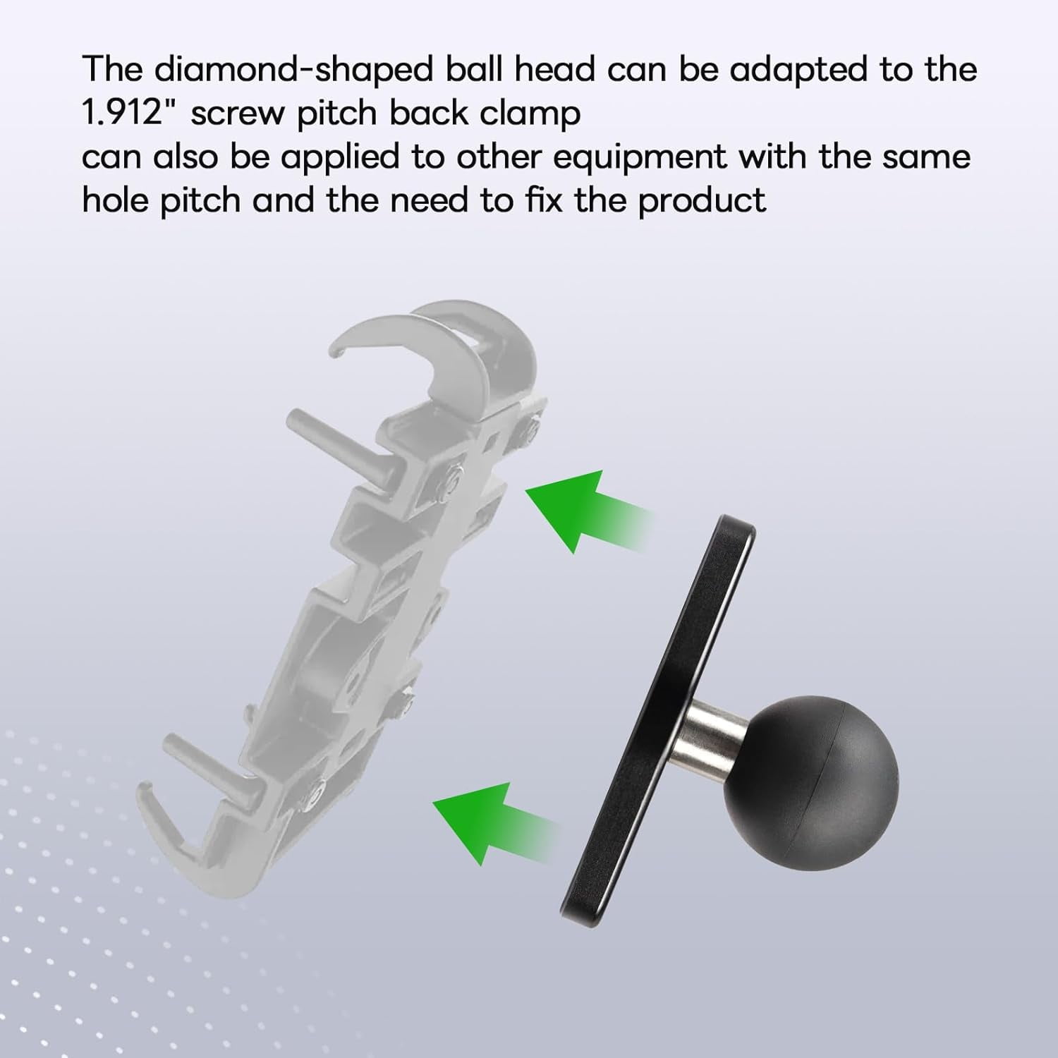 WEIFEI-2 Pack 1 inch TPU Ball Mount Diamond Base, Compatible with RAM ...