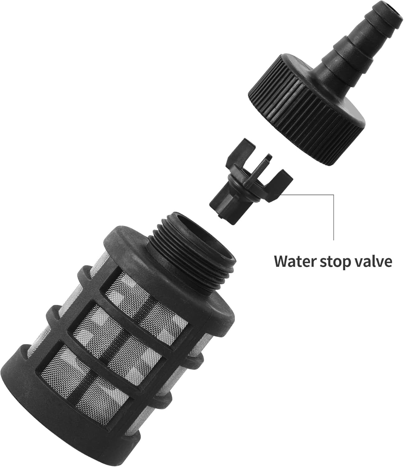 WEIFEI-2 Pack Household Hose Filters, Fit 3/8" to 1/2" ID. Hoses, 60 ...