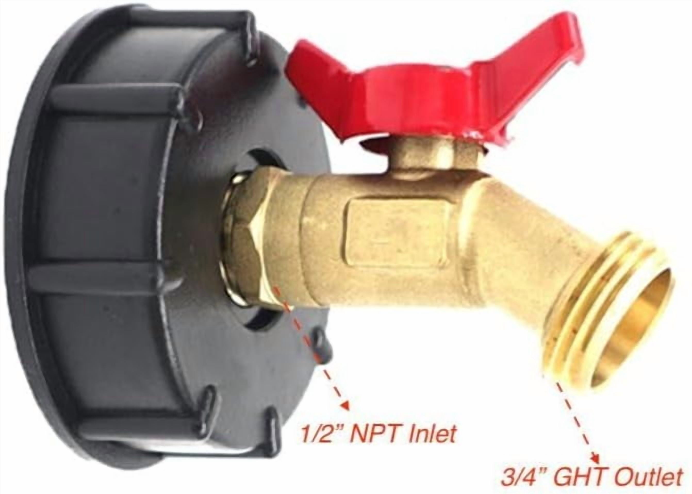 WEIFEI-275-330 Gallon IBC Tote Water Tank Adapter, 2'' Coarse Thread ...