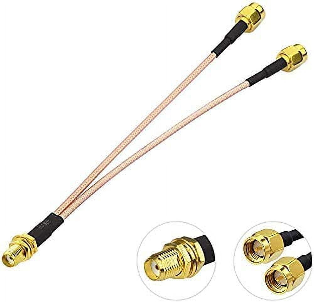 WEIFEI-4G LTE Antenna Adapter Splitter Cable SMA Female to Dual SMA ...