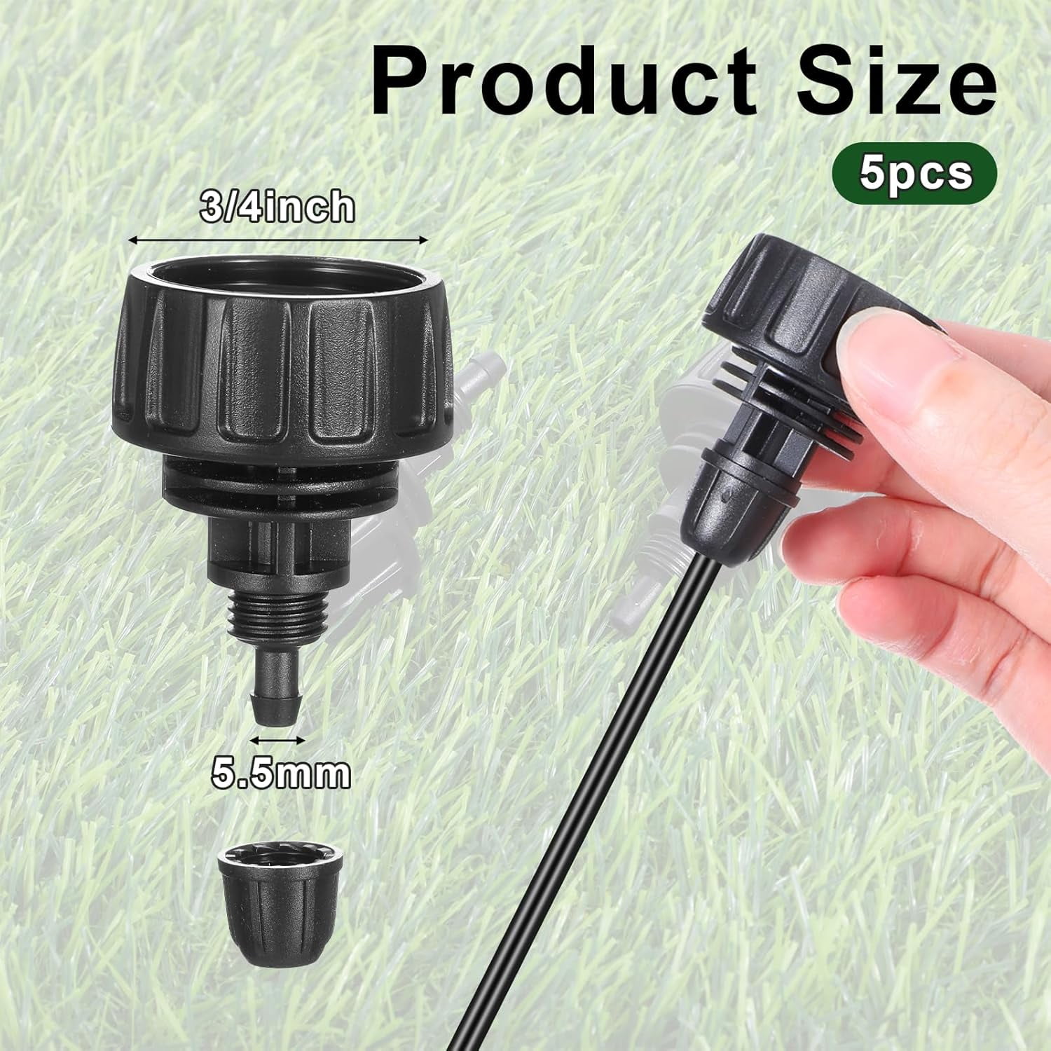 WEIFEI-5 Packs 1/4 Inch Drip Irrigation Tubing to Faucet/Garden Hose ...