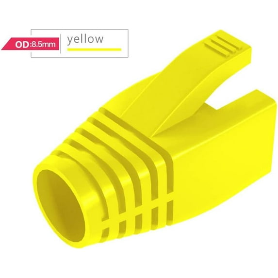 WEIFEI-50 Pcs Cat7 Cat7A Cat8 Strain Relief Boot, RJ45 Plug Connector ...