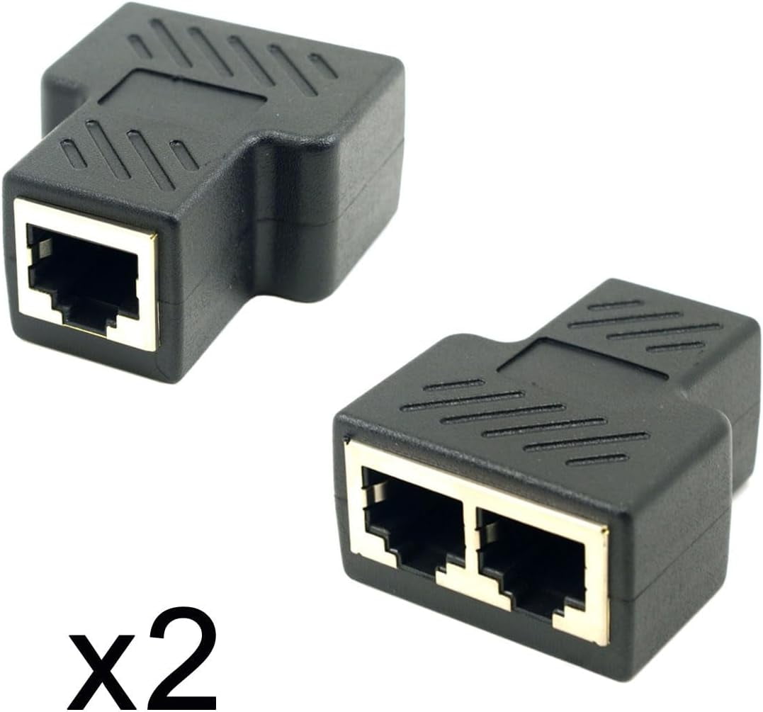 WEIFEI-Adapter STP UTP Cat6 RJ45 8P8C Plug to Dual RJ45 Splitter ...