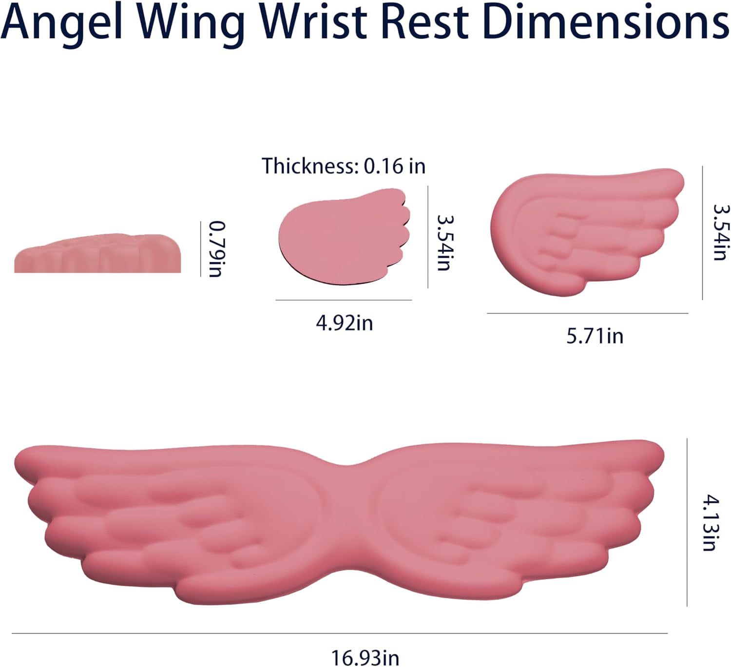 WEIFEI-Angel Wing Wrist Rest,Cute Wrist Rest for Keyboard and Mouse ...
