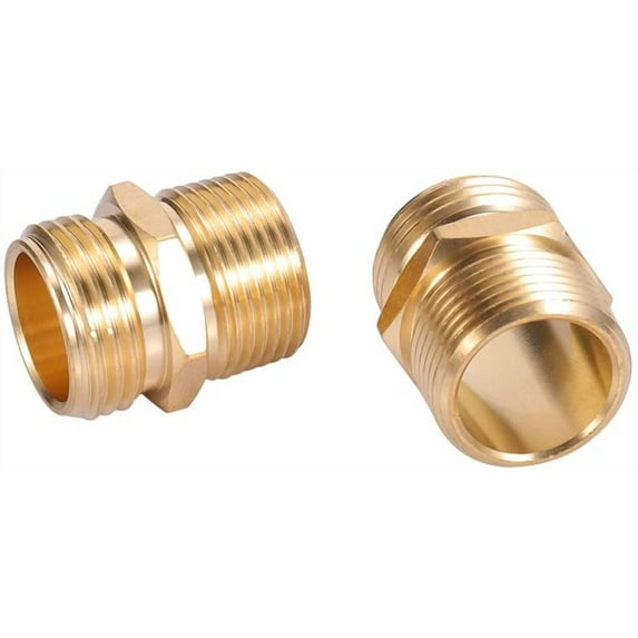 WEIFEI-Brass Pipe to Garden Hose Fitting Connect,3/4" GHT Male x 3/4 ...
