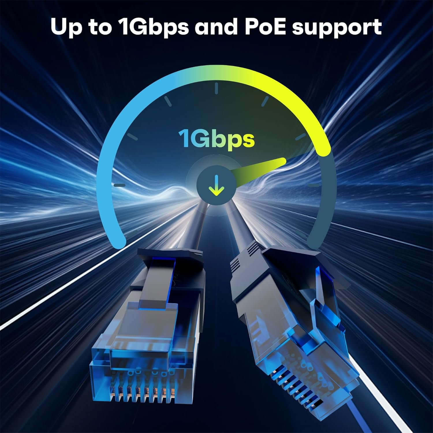 WEIFEI-Cat6 Ethernet Cable 4 FT (24-Pack), Snagless Cat 6 Patch Cable ...