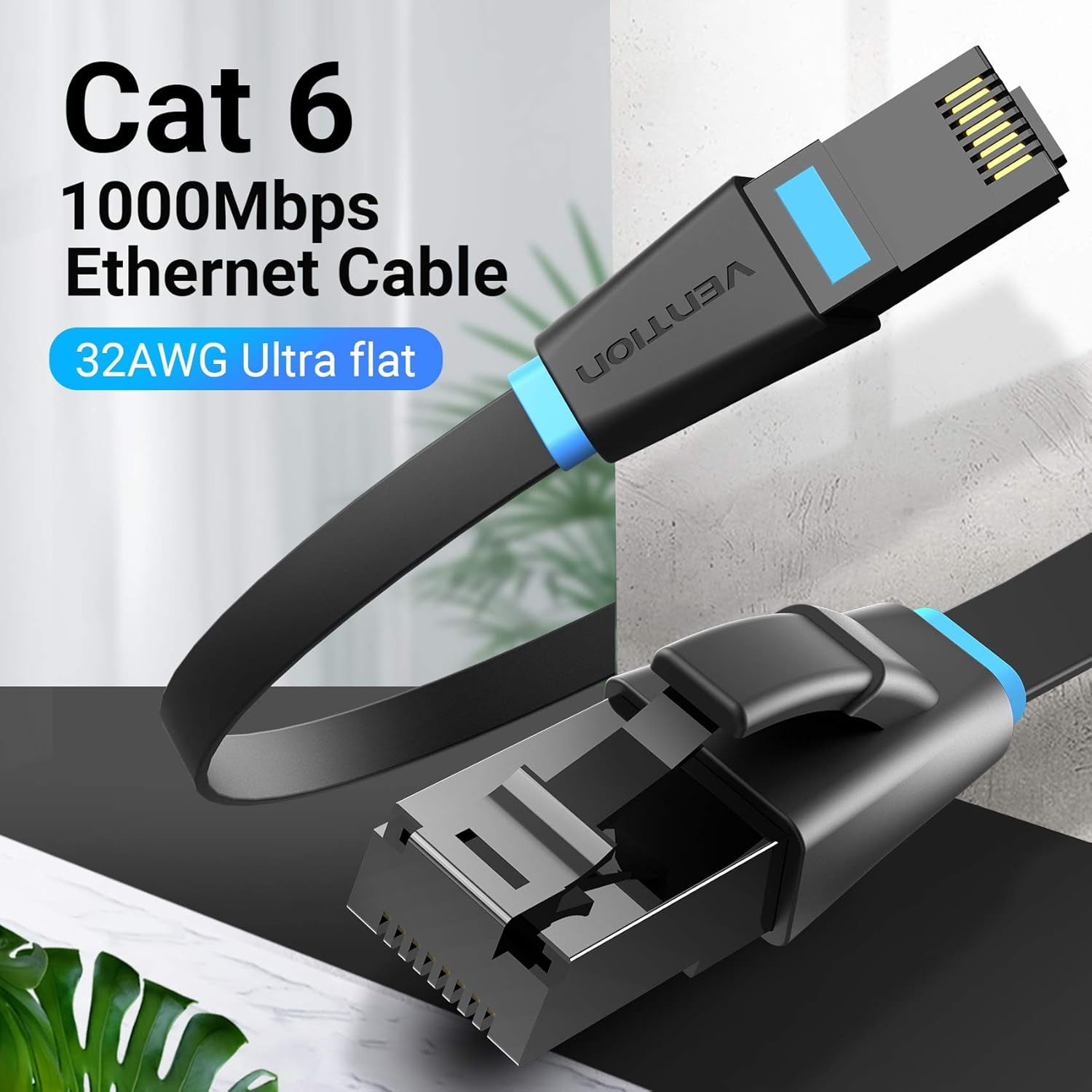 WEIFEI-Ethernet Cable 25FT, Cat6 Ethernet Cable,Flat Internet Network ...