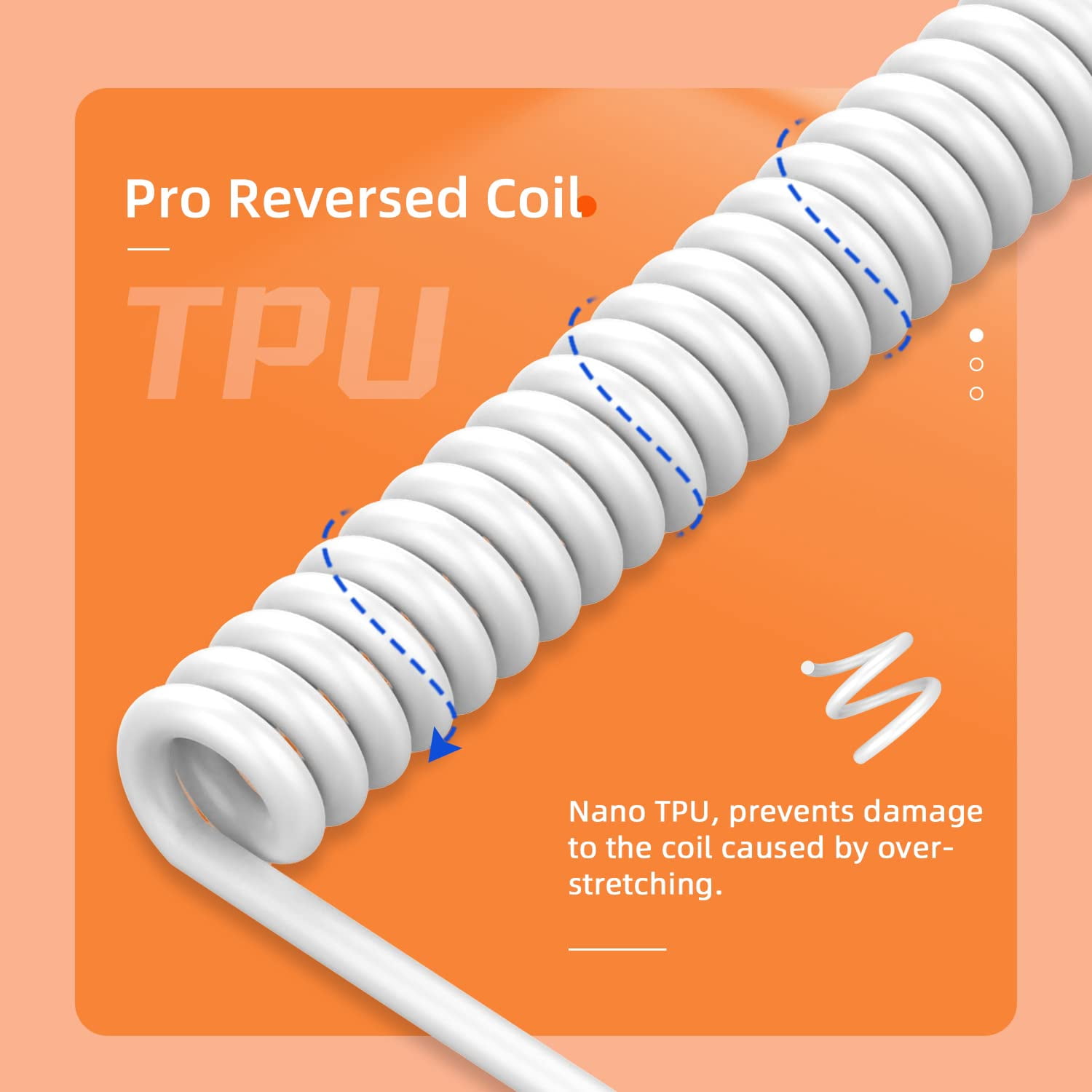 WEIFEI-Gaming Keyboard Cable, USB-Type C Dual Sleeve Stable Connection ...