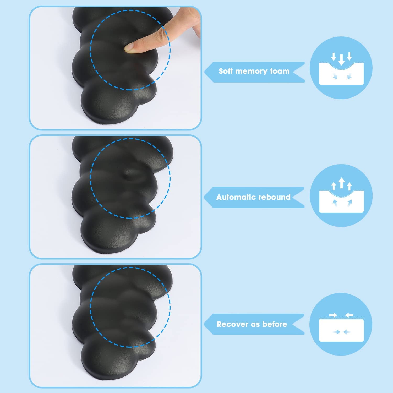 WEIFEI-Gaming Keyboard Wrist Rest Pad,Memory Foam Keyboard Palm Rest ...