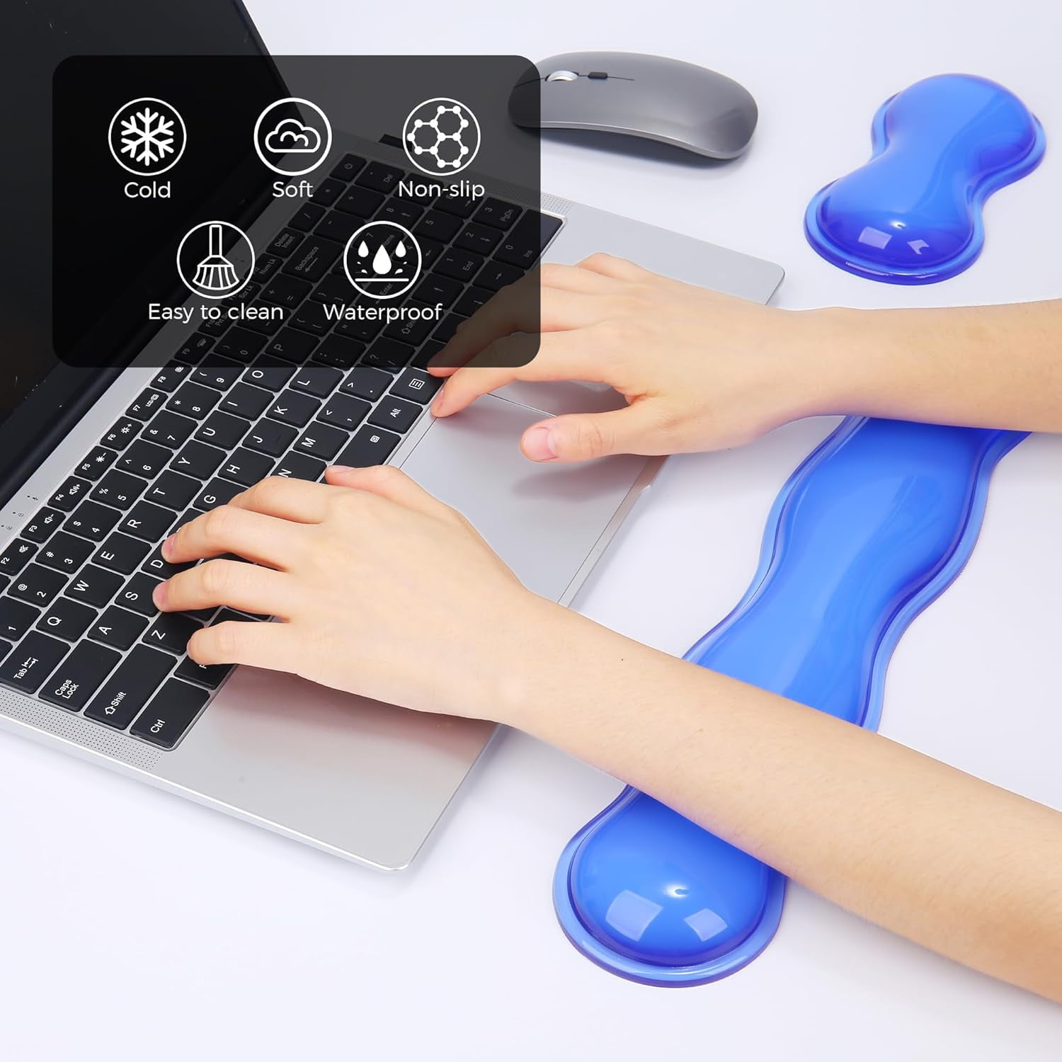 WEIFEI-Gel Wrist Rest for Keyboard and Mouse, Wrist Rest for Keyboard ...