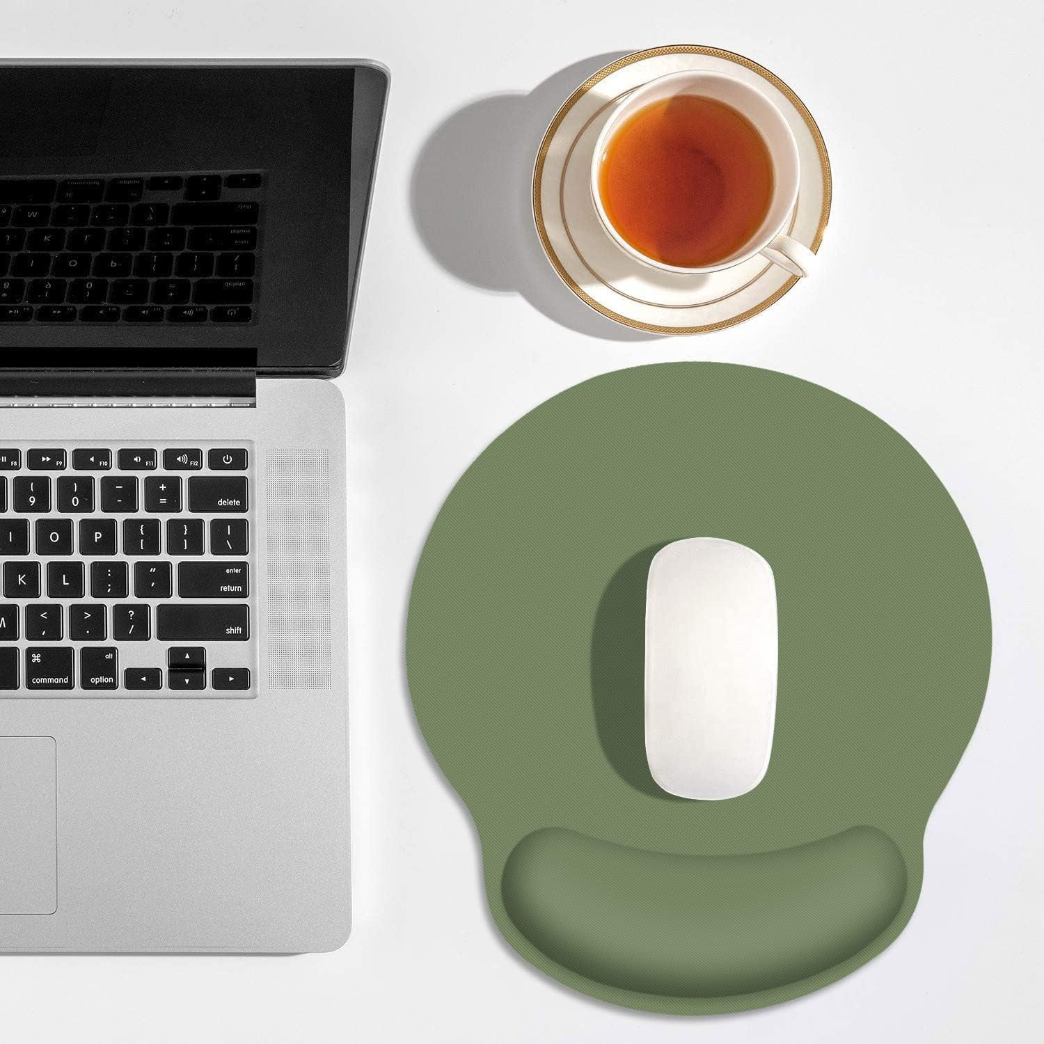 WEIFEI-Green Mouse Pad Ergonomic Mouse Pad with Wrist Support Non-Slip ...