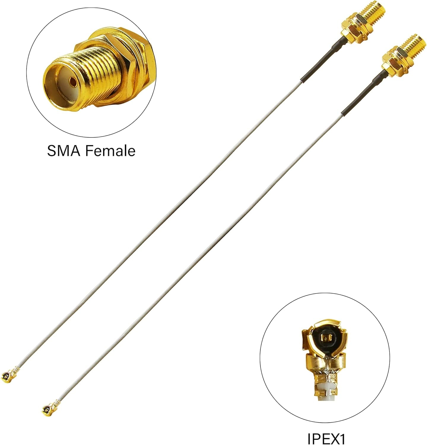 WEIFEI-IPEX U.FL to SMA Female Cable 6 Inches RG178 WiFi Pigtail ...