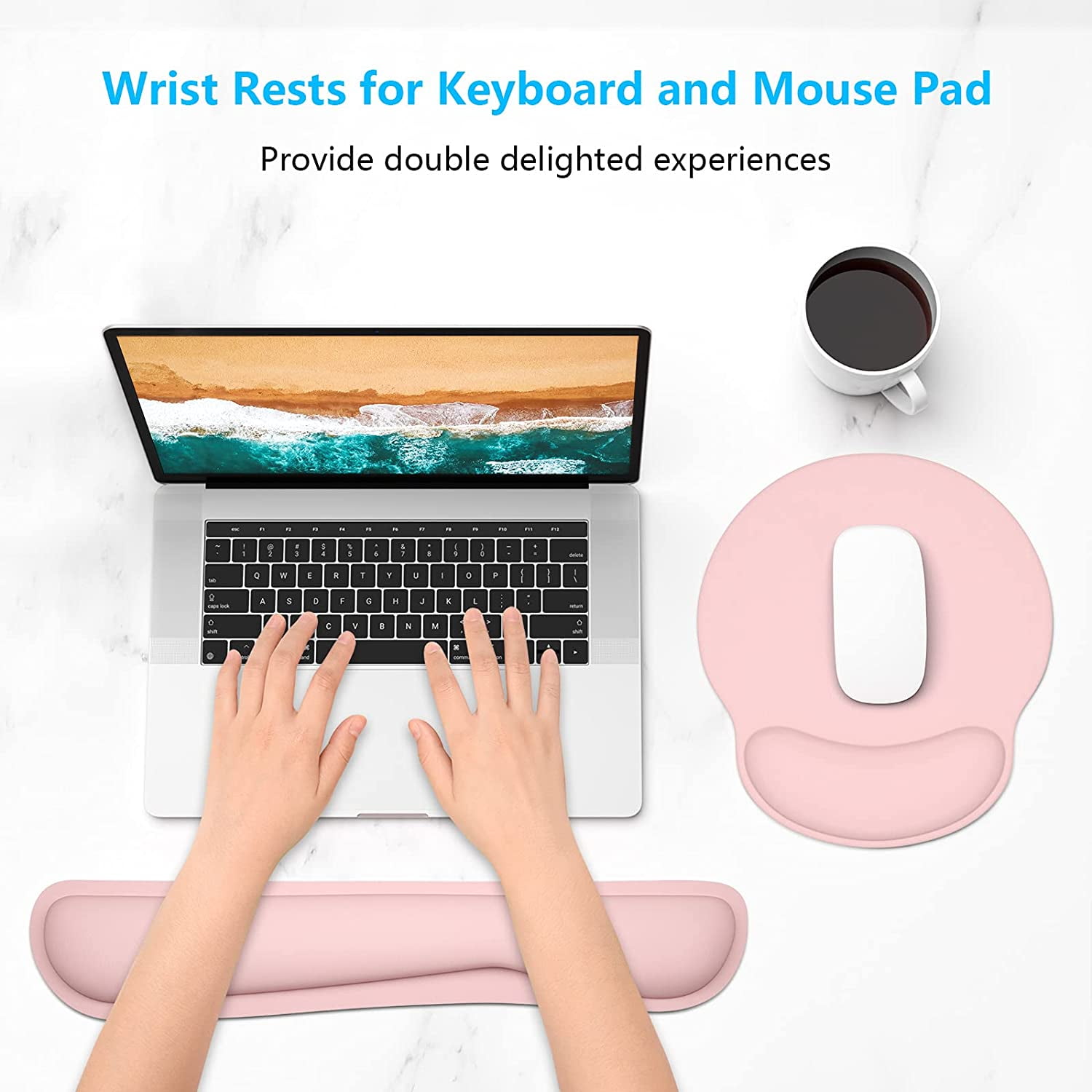 WEIFEI-Keyboard Wrist Rest and Mouse Pad with Wrist Support, Cute ...