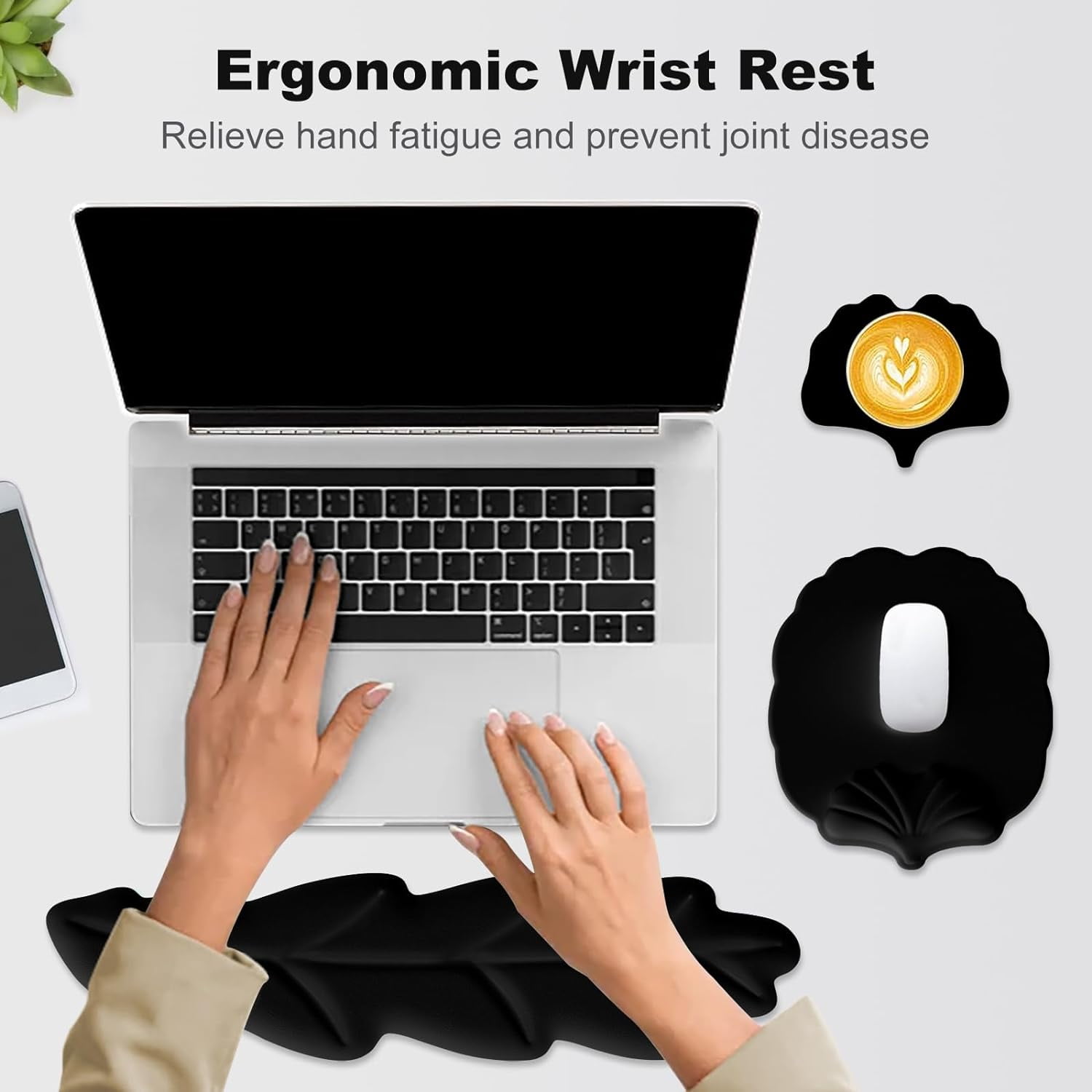WEIFEI-Keyboard Wrist Rest and Mouse Pad with Wrist Support Set ...
