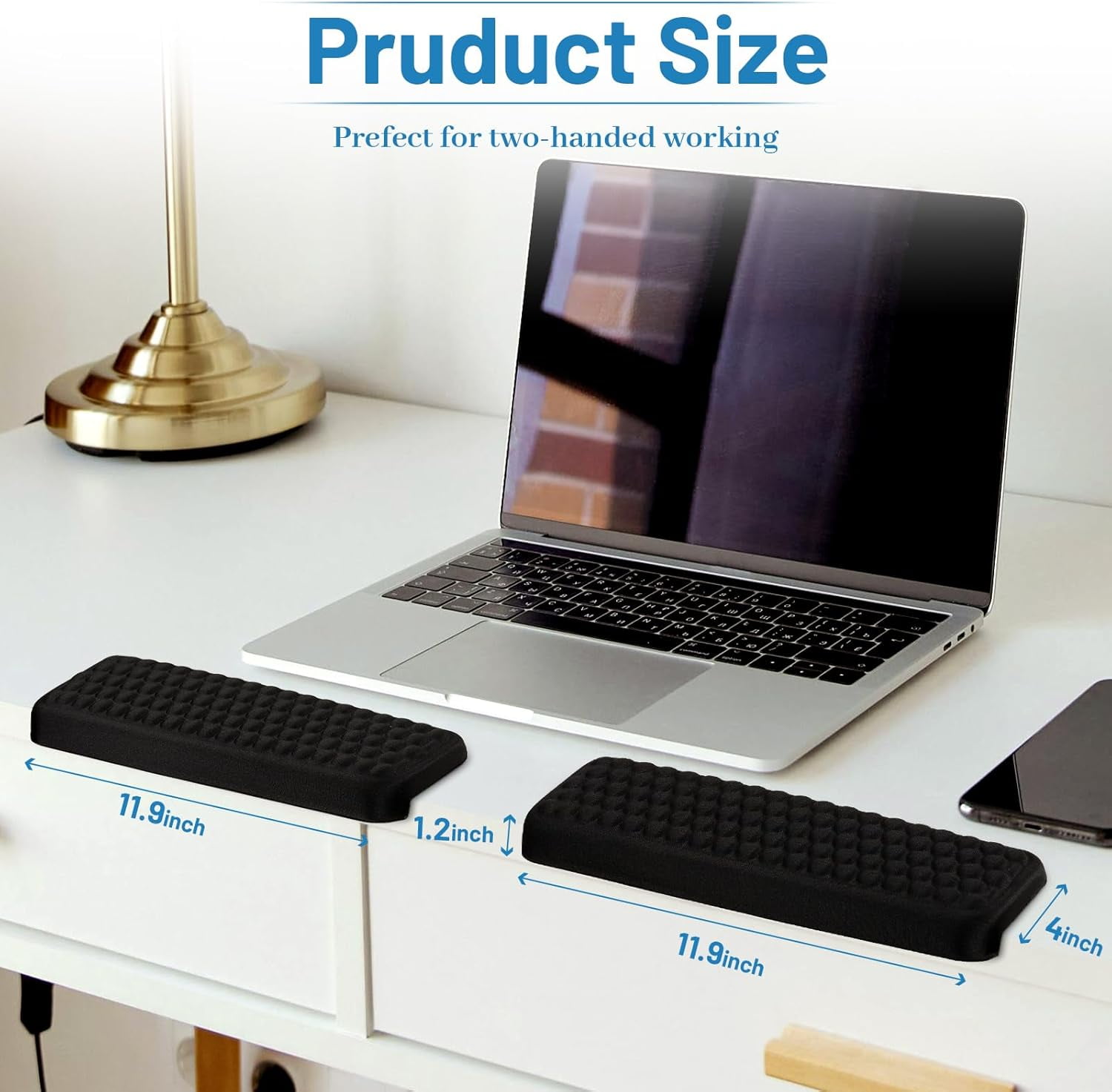 WEIFEI-L-Shaped Desk Edge Cushion,2-Piece Keyboard Wrist Rest,Computer ...