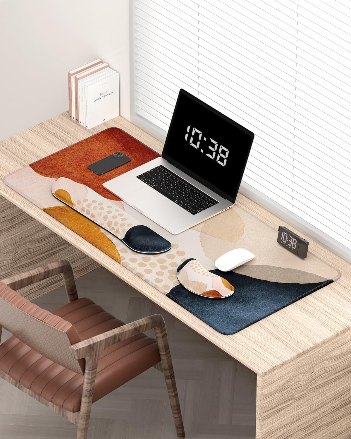 WEIFEI-Large Mouse Pad with Wrist Rests for Keyboard & Mouse, Thick ...