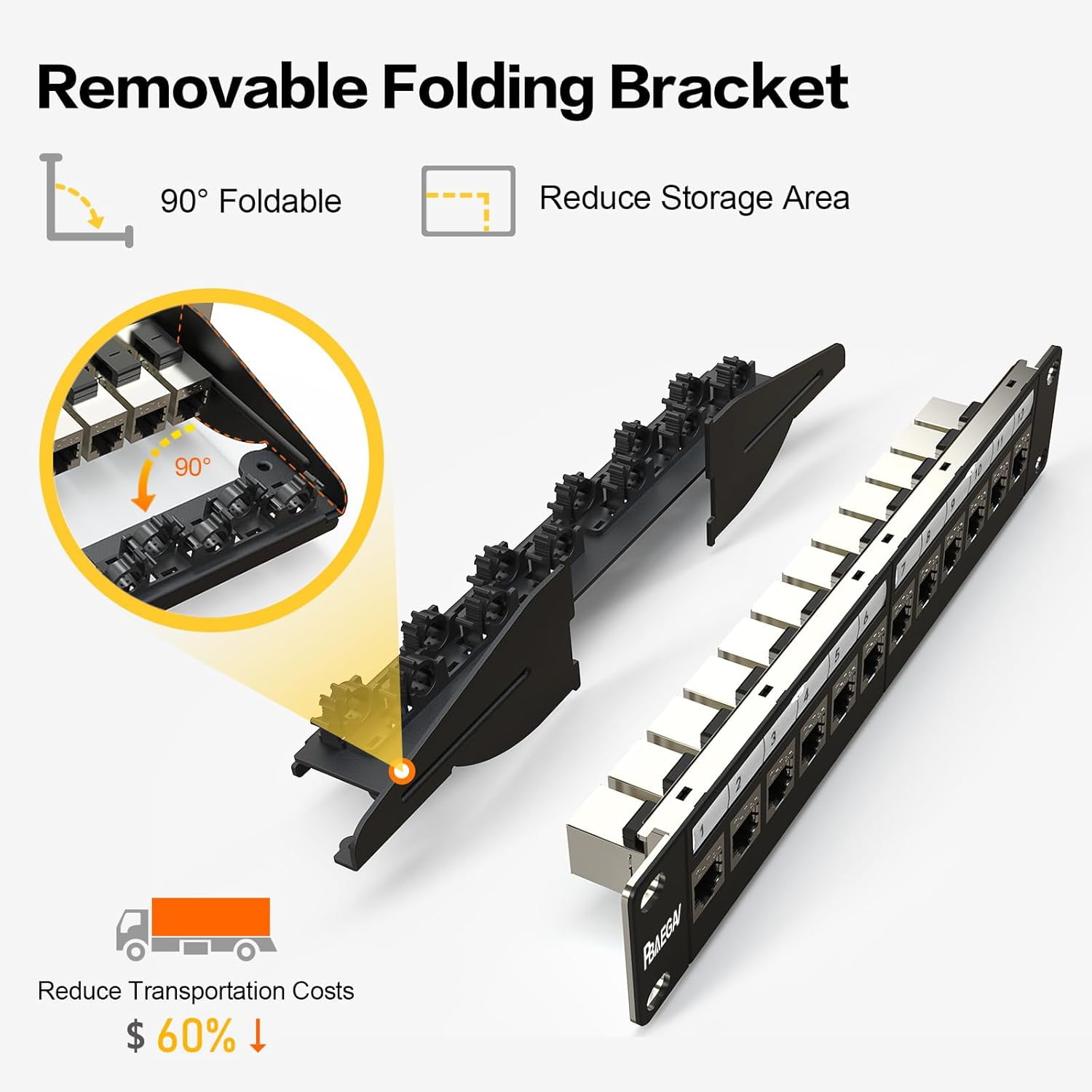 WEIFEI-Patch Panel 12 Port with Cat6A Keystone Jack 【EC Listed】 STP ...
