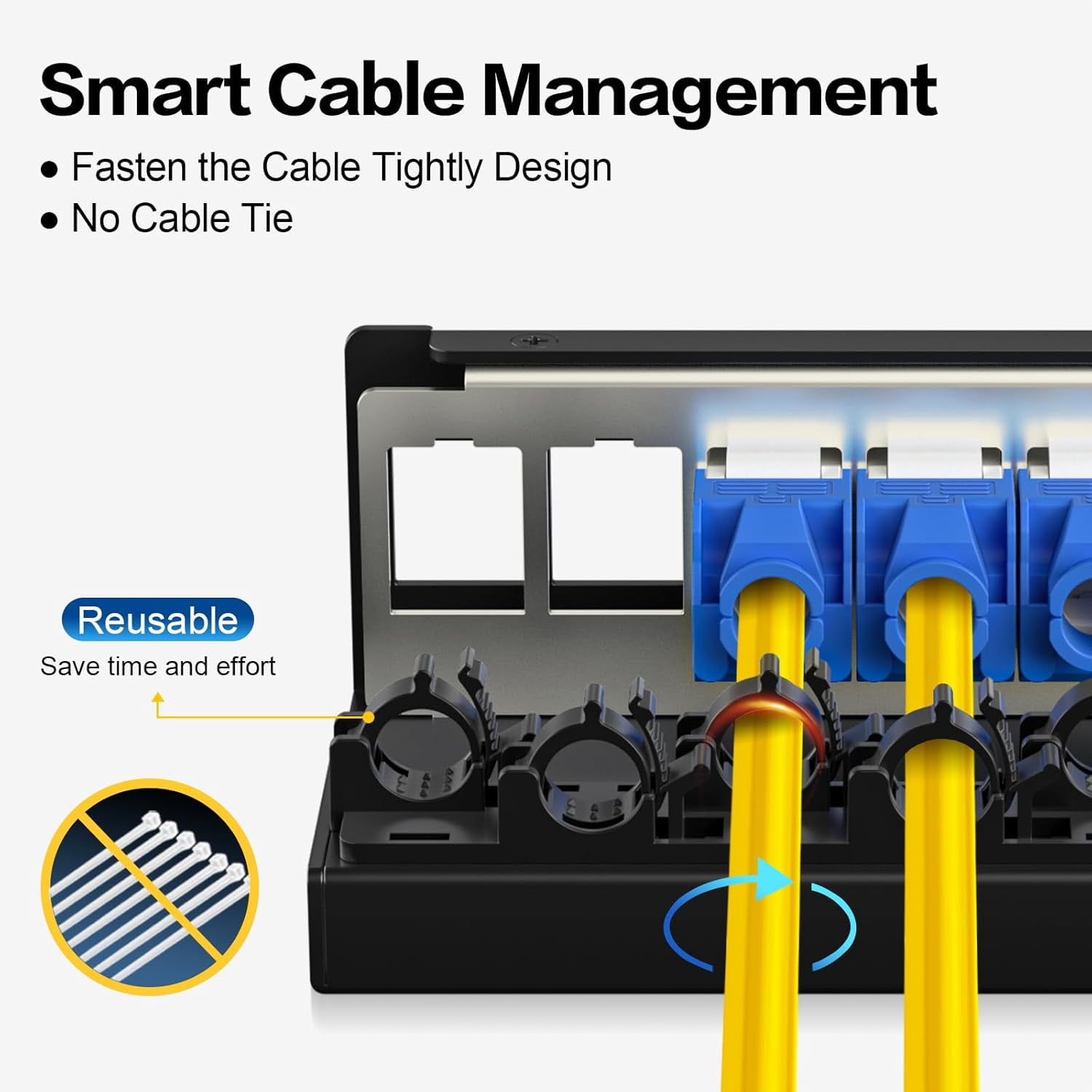 WEIFEI-Patch Panel 6 Port Keystone Network Blank Patch Panel UTP/STP ...
