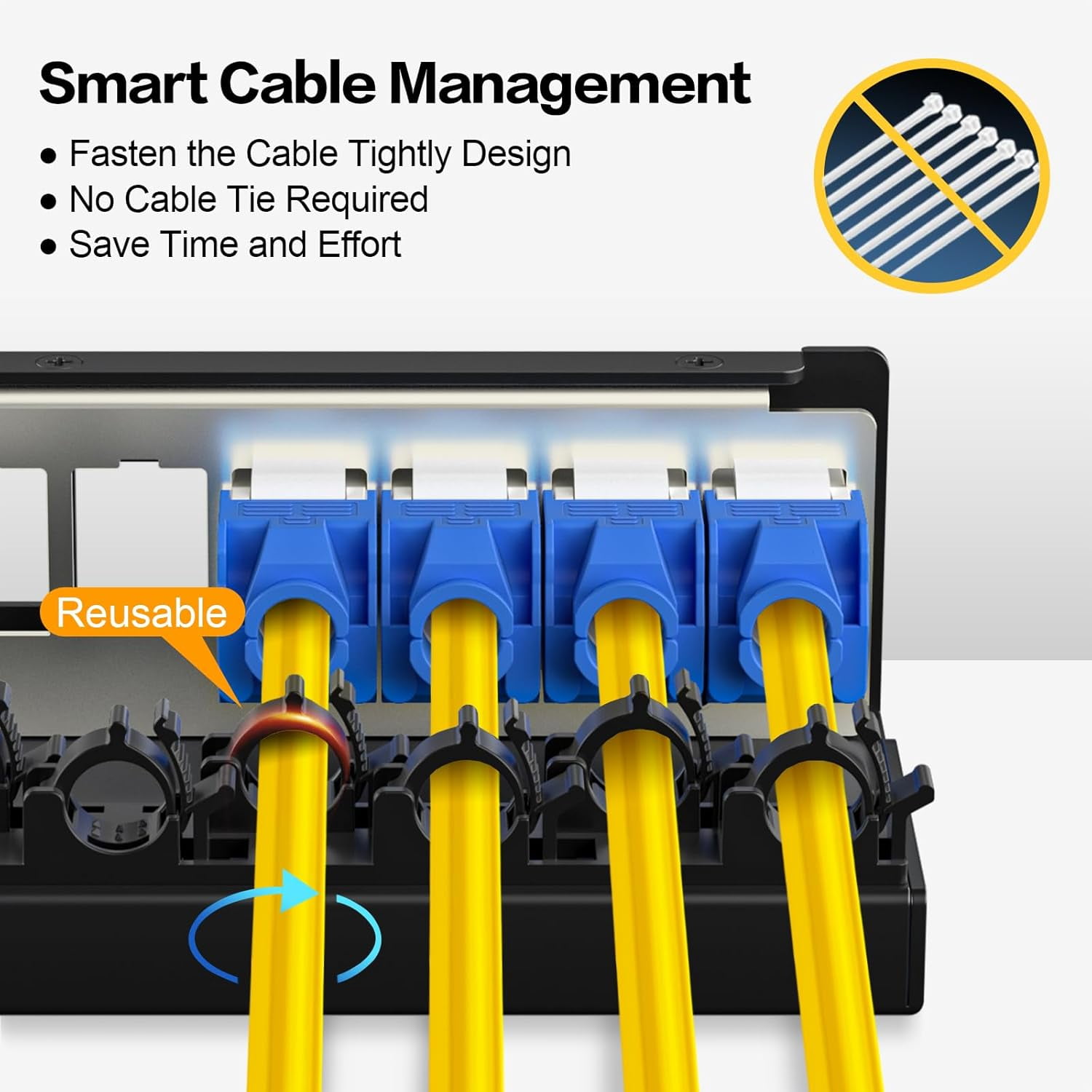 WEIFEI-Patch Panel 8 Port Keystone Network STP Blank Patch Panel ...