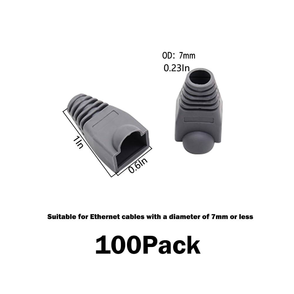 WEIFEI-RJ-45 Strain Relief Boots RJ45 Boots Plastic Network Wire,100 ...