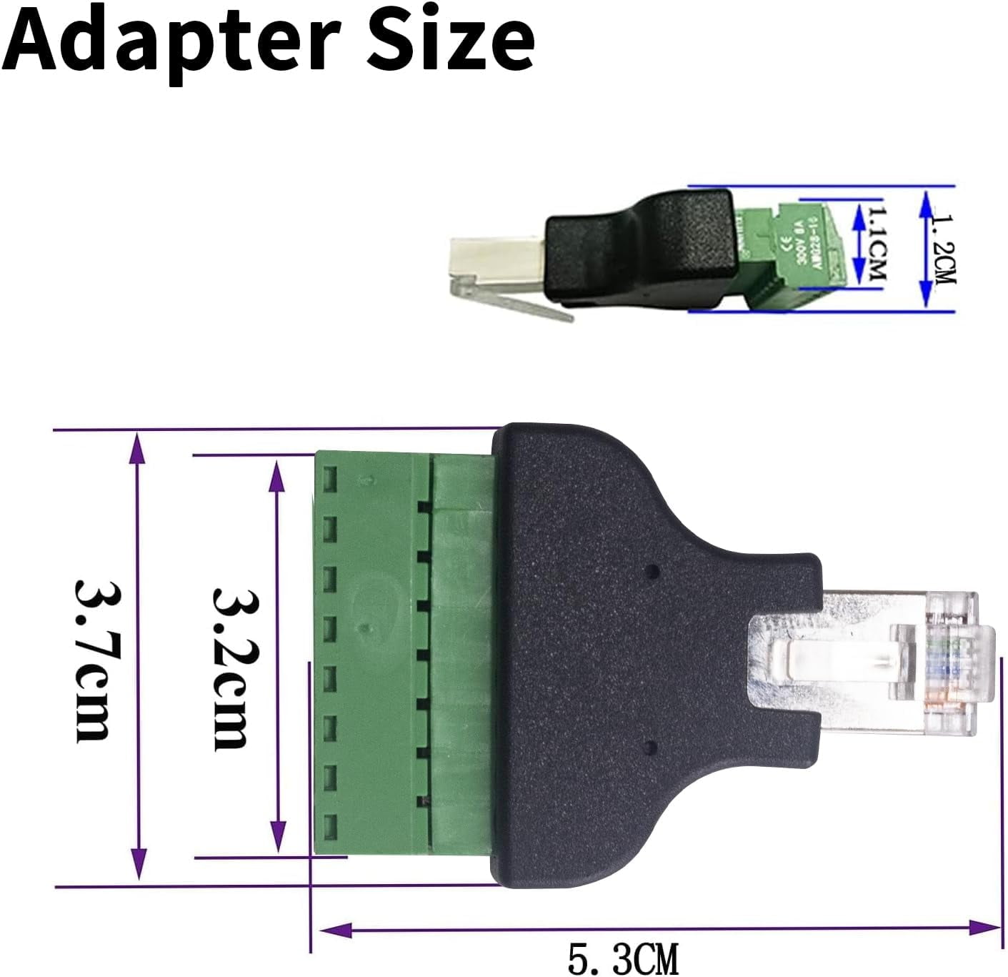 WEIFEI-RJ45 Screw Terminal Adapter 2-Pack, Network Ethernet Adapter ...