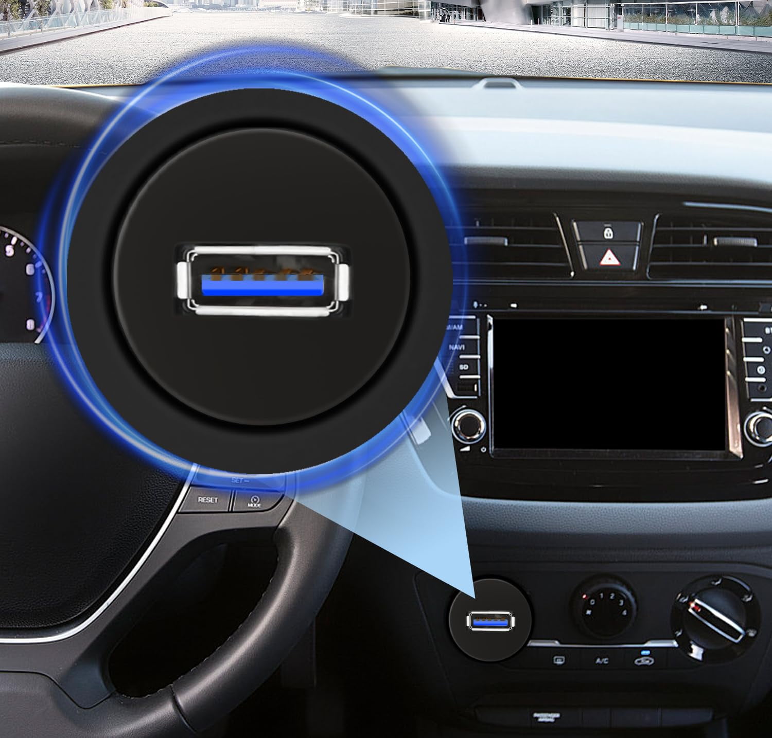 WEIFEI-Single Port USB 3.0 Car Flush Mount Cable, USB Dash Mount ...