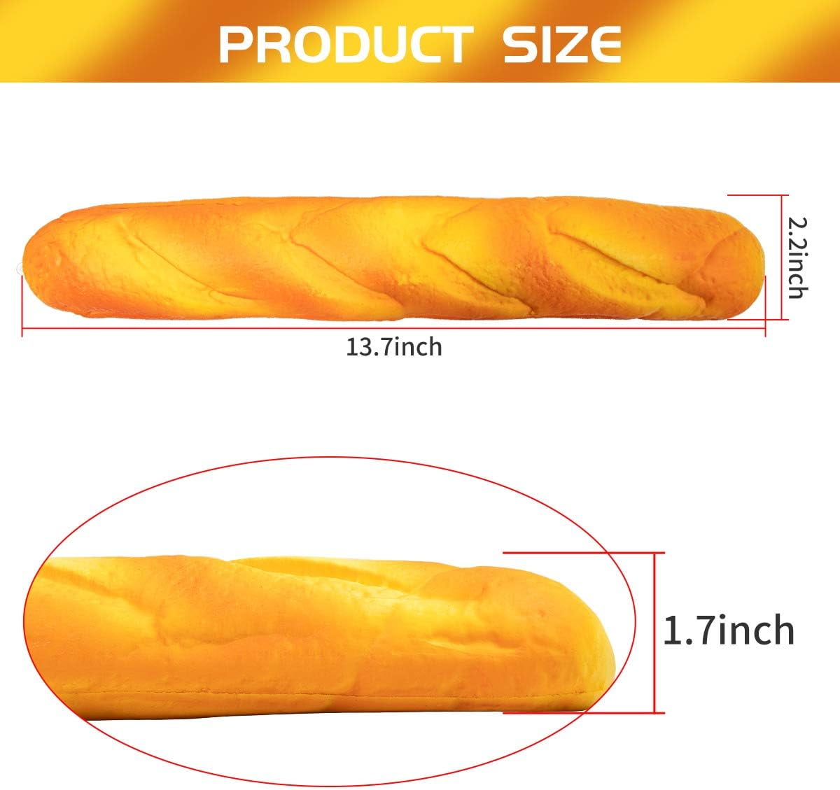 WEIFEI-Soft Toast Bread Baguette Shape Anti-Skid Keyboard Wrist Rest ...