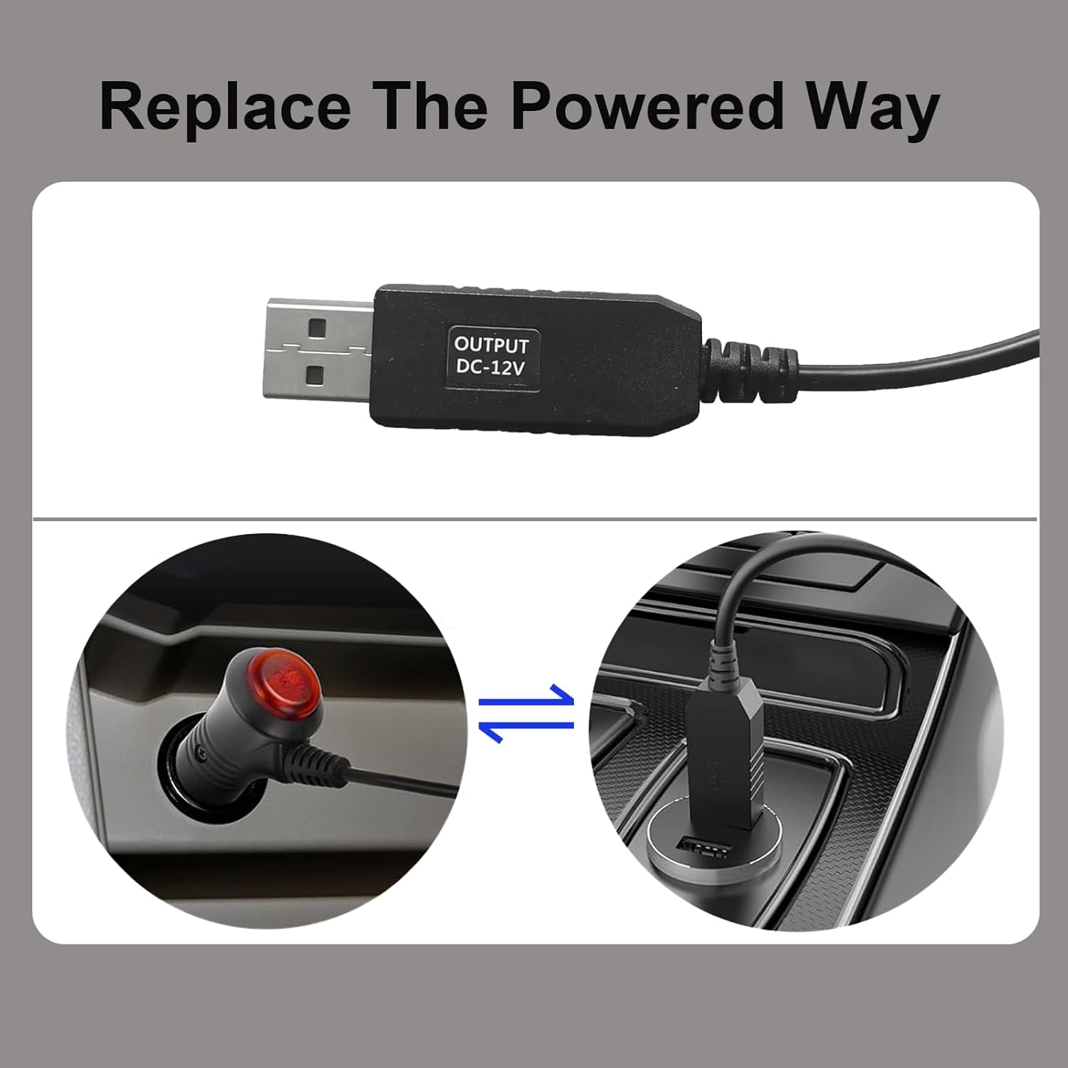 WEIFEI-USB Charging Cable for Baby Car Camera with Inline Switch, DC 5V ...