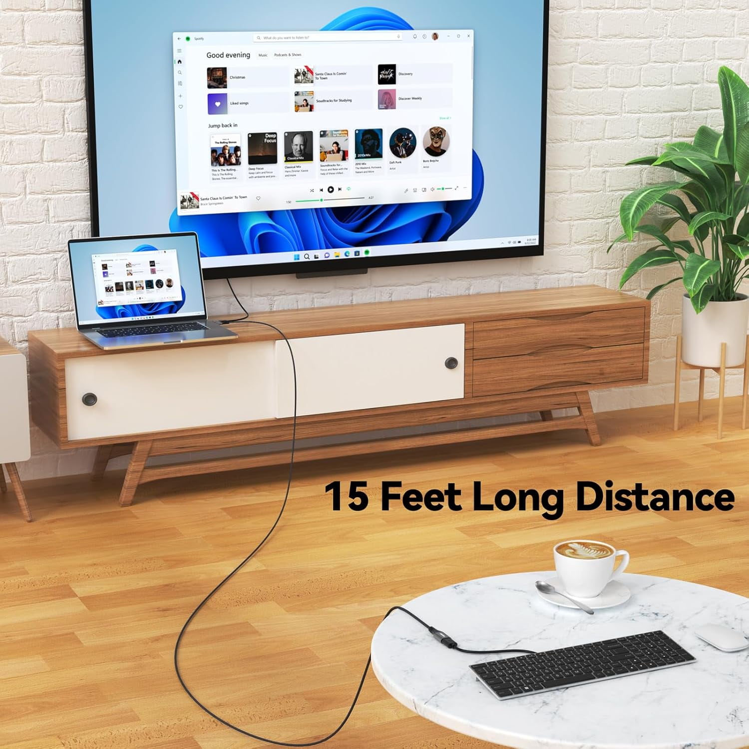 WEIFEI-USB Extension Cable 15 ft Long, Type A 3.0 Extender 5Gbps Data ...