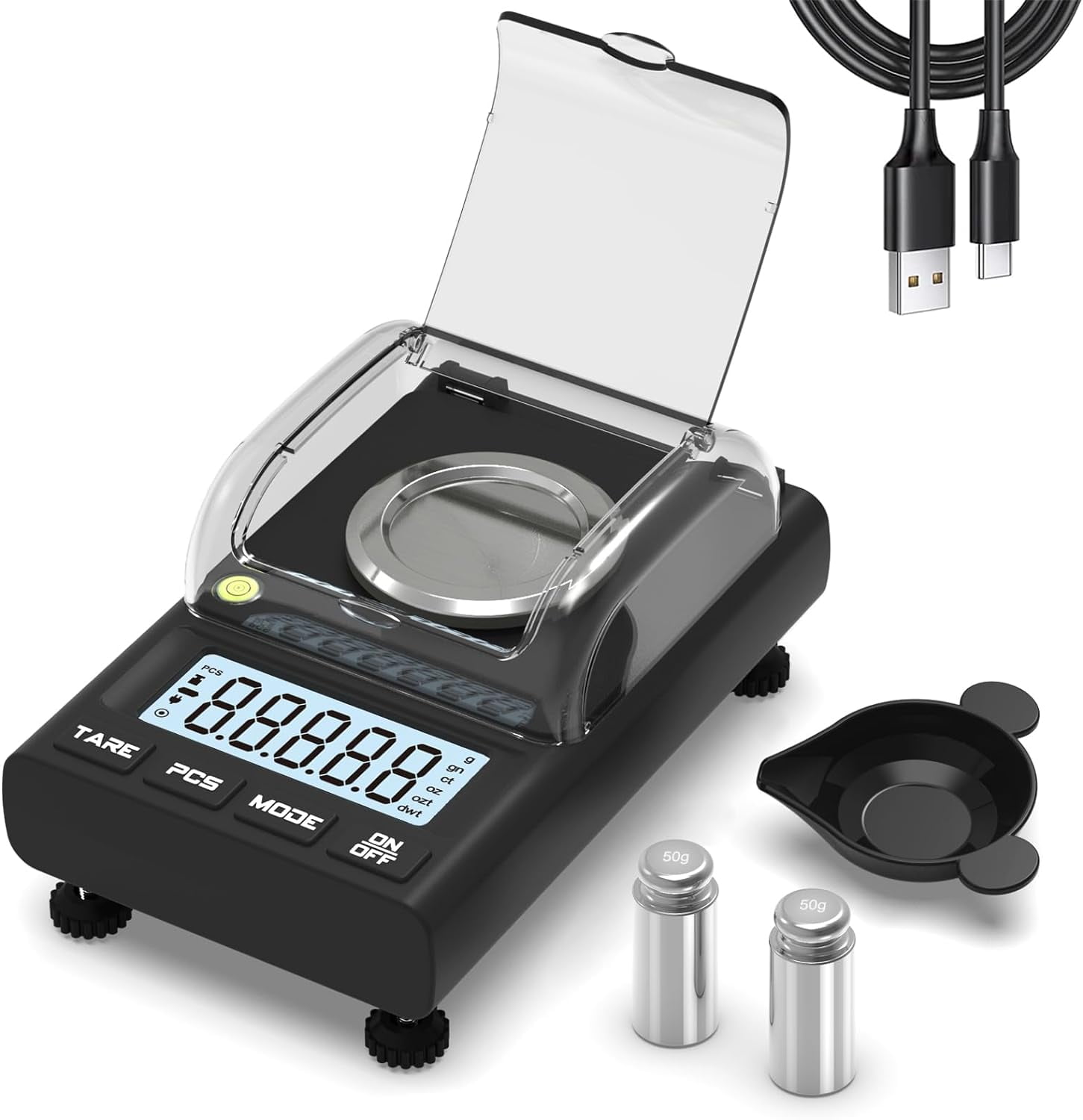 WEIGHTMAN Milli Scale 100g x 0.001g, Mg Scale with 50g Calibration ...