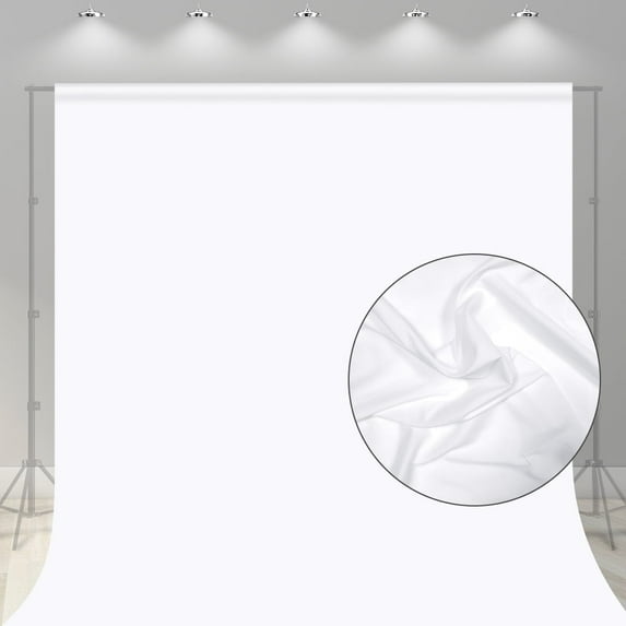 WEIJIEMING High Density 10x10ft Polyester Chroma Key Backdrop, White ...