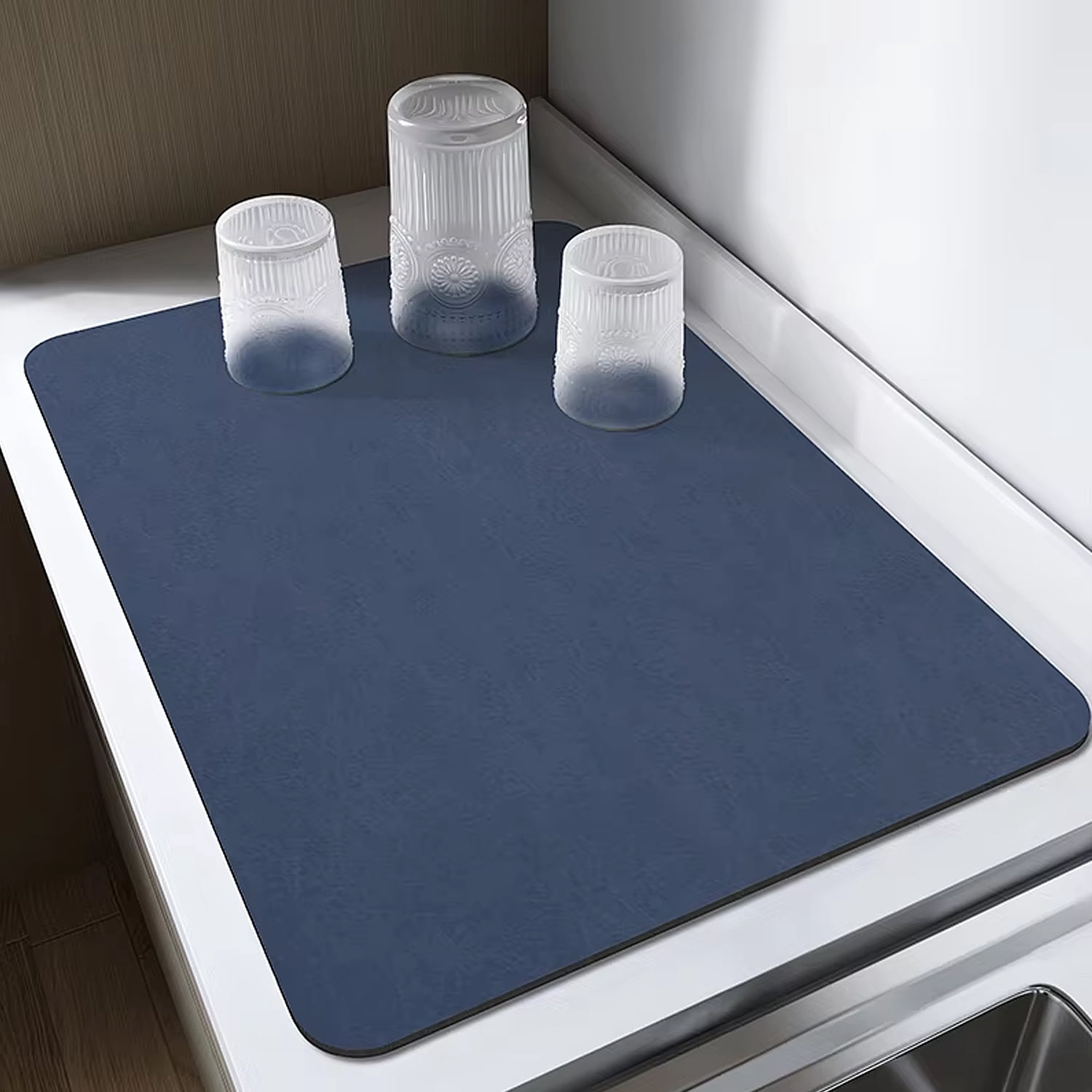 WEIKABU 15.75"x19.69" Dish Drying Mat for Kitchen Counter Absorbent ...