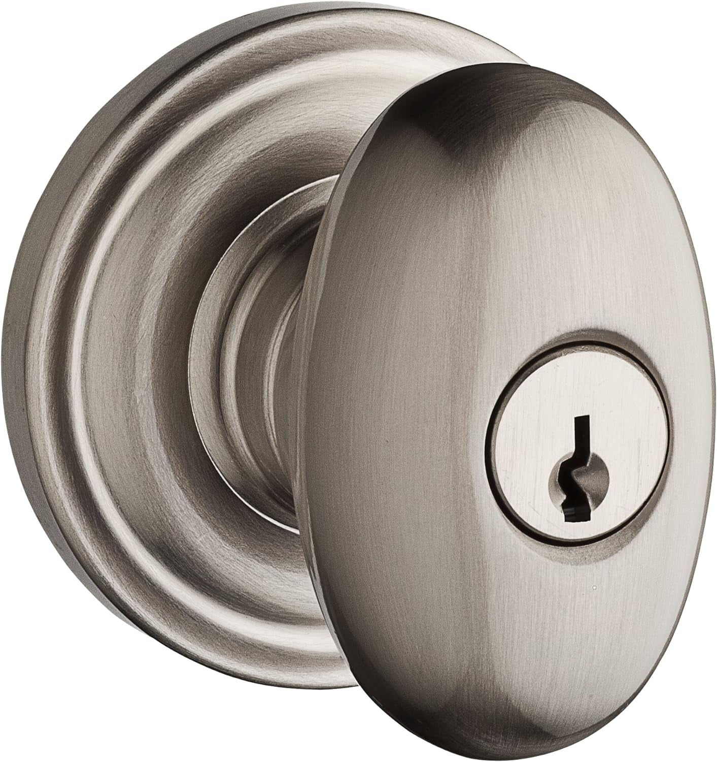 WEIKE Reserve 9BR3540-020 Traditional Ellipse Keyed Entry Knob in Satin ...