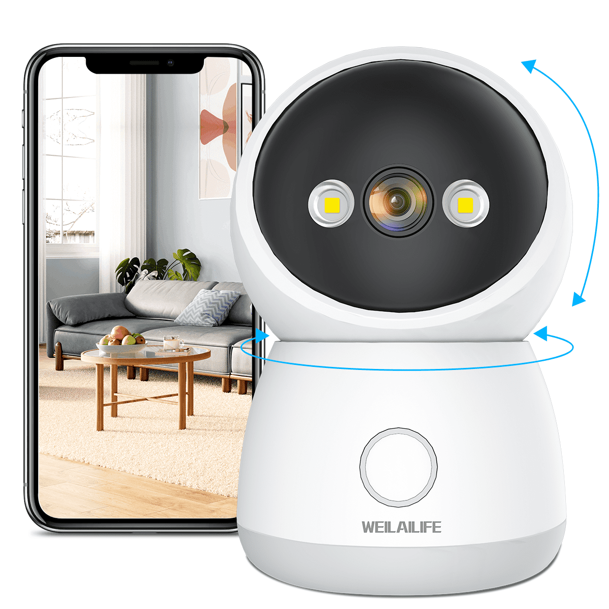 WEILAILIFE 2K Baby Monitor with One-touch Call,2.4G/5GHz Indoor ...