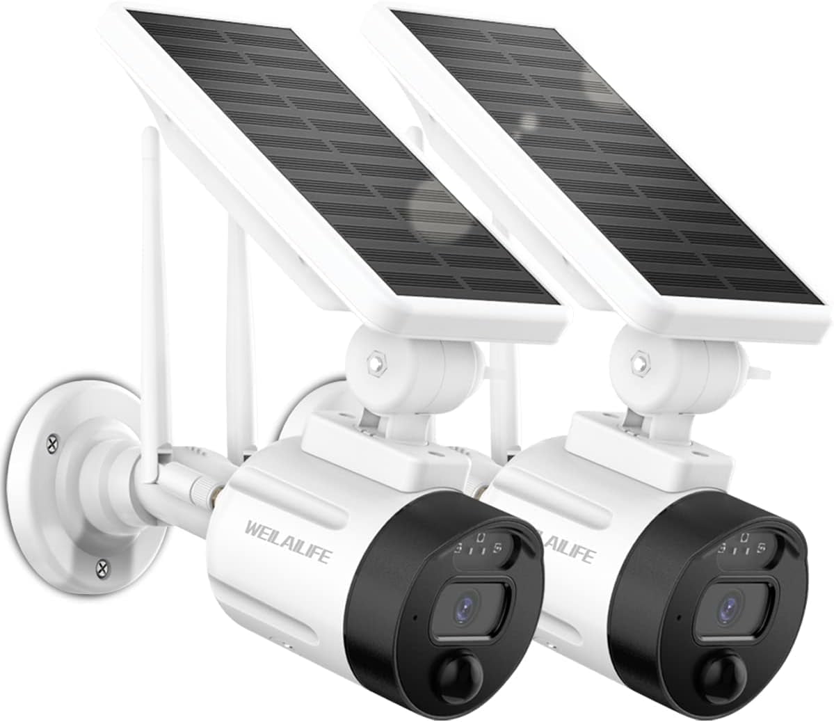 WEILAILIFE 2K Outdoor WiFi Solar Security Camera, AI Detection, Night ...