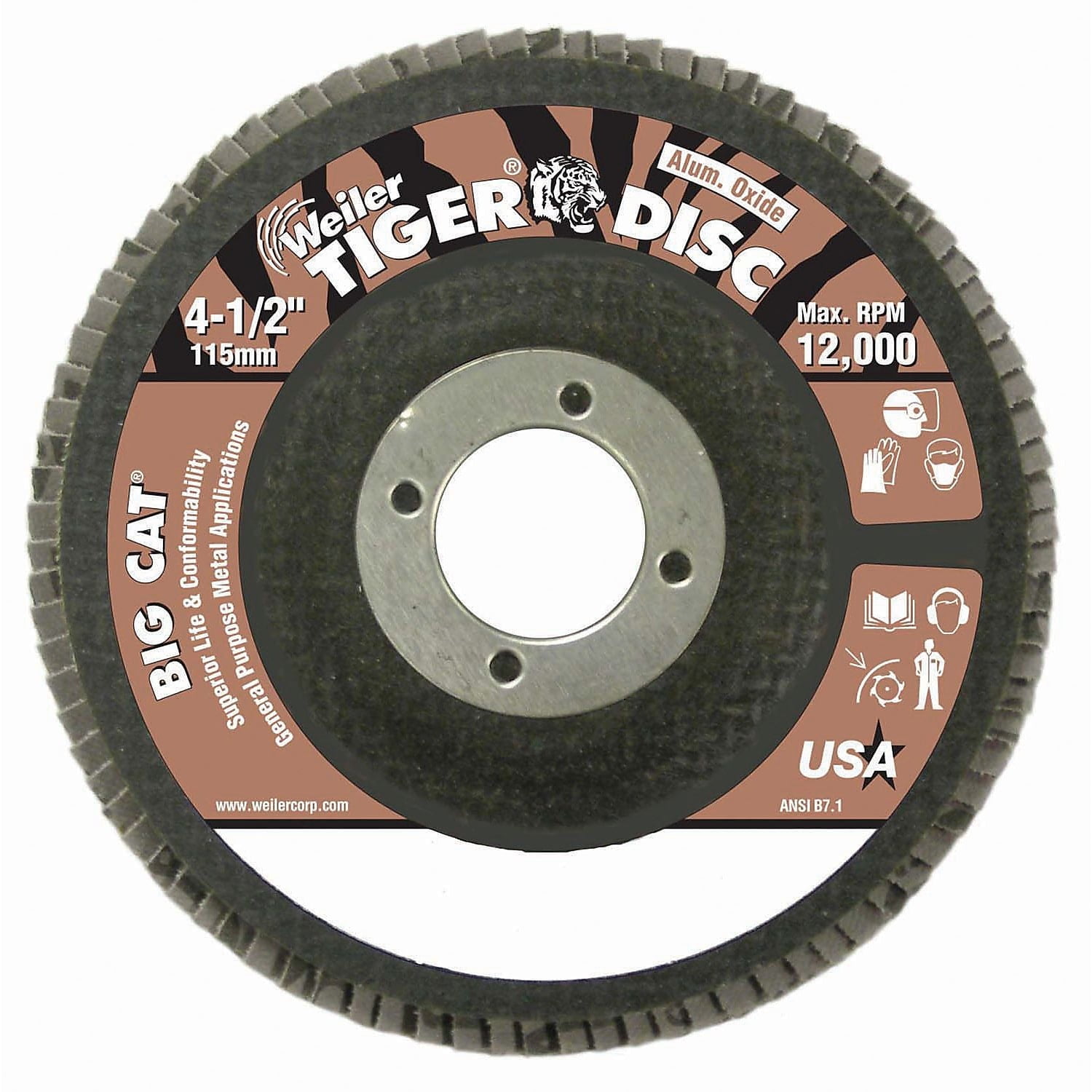 WEILER High Density Flat Style Flap Discs 40 Grit 804-50763 - Walmart.com