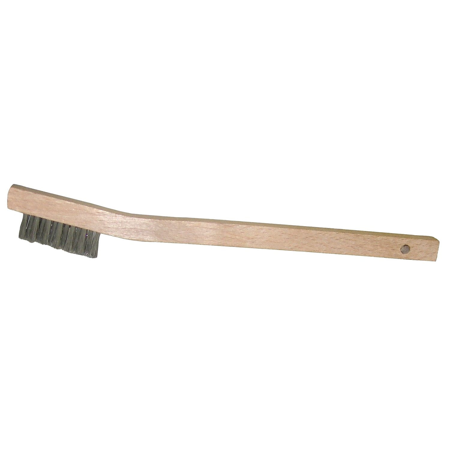 Small Hand Scratch Brushes, 7-1/2 in L, Stainless Steel Wire, Curved Wood Handle - Walmart.com