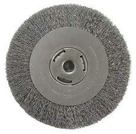 Weiler Steel Wheel Brush - 0.014 In Bristle, 8 In Diameter, 5/8 In ...