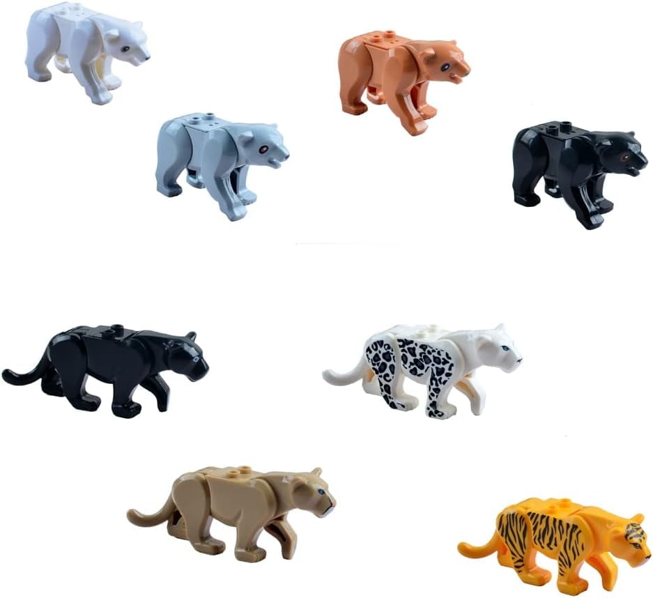WEINIYA 8pcs Animal Building Blocks Animal Building Bricks Kit,DIY Building Set Compatible All ...