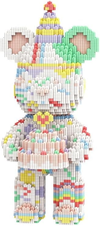 WEINIYA Animal Birthday Bear Micro Building Blocks Set (3680 Pieces ...